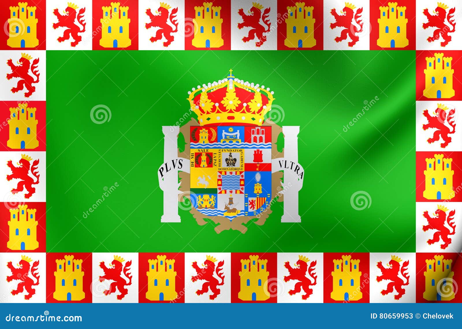 Province of Cadiz Flag, Spain. Stock Illustration - Illustration of ...