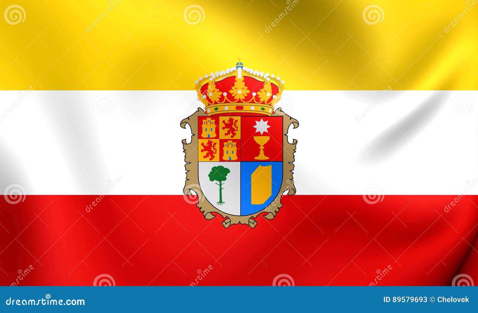 Province of Cuenca Flag, Spain. Stock Illustration - Illustration of ...