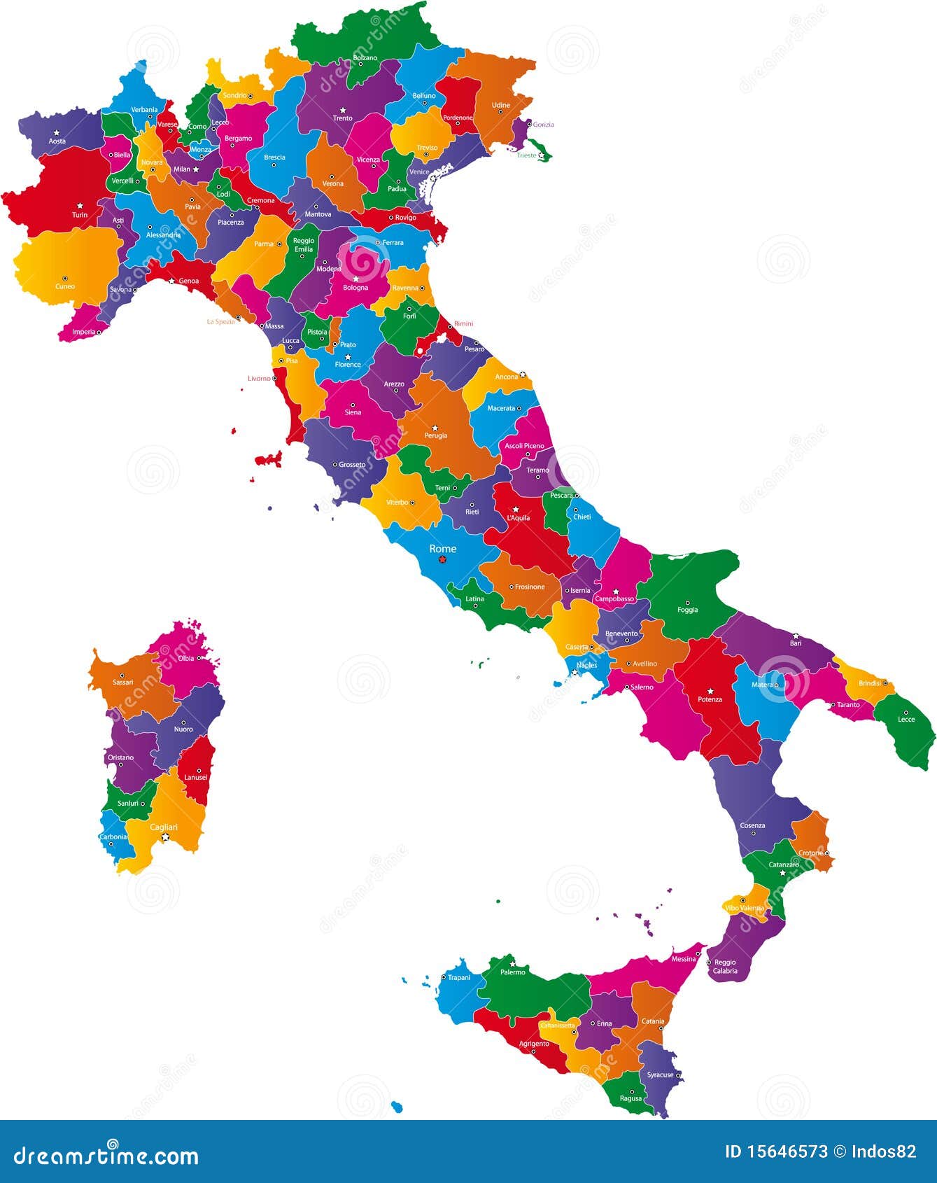 Province of Italy stock illustration. Illustration of area - 15646573