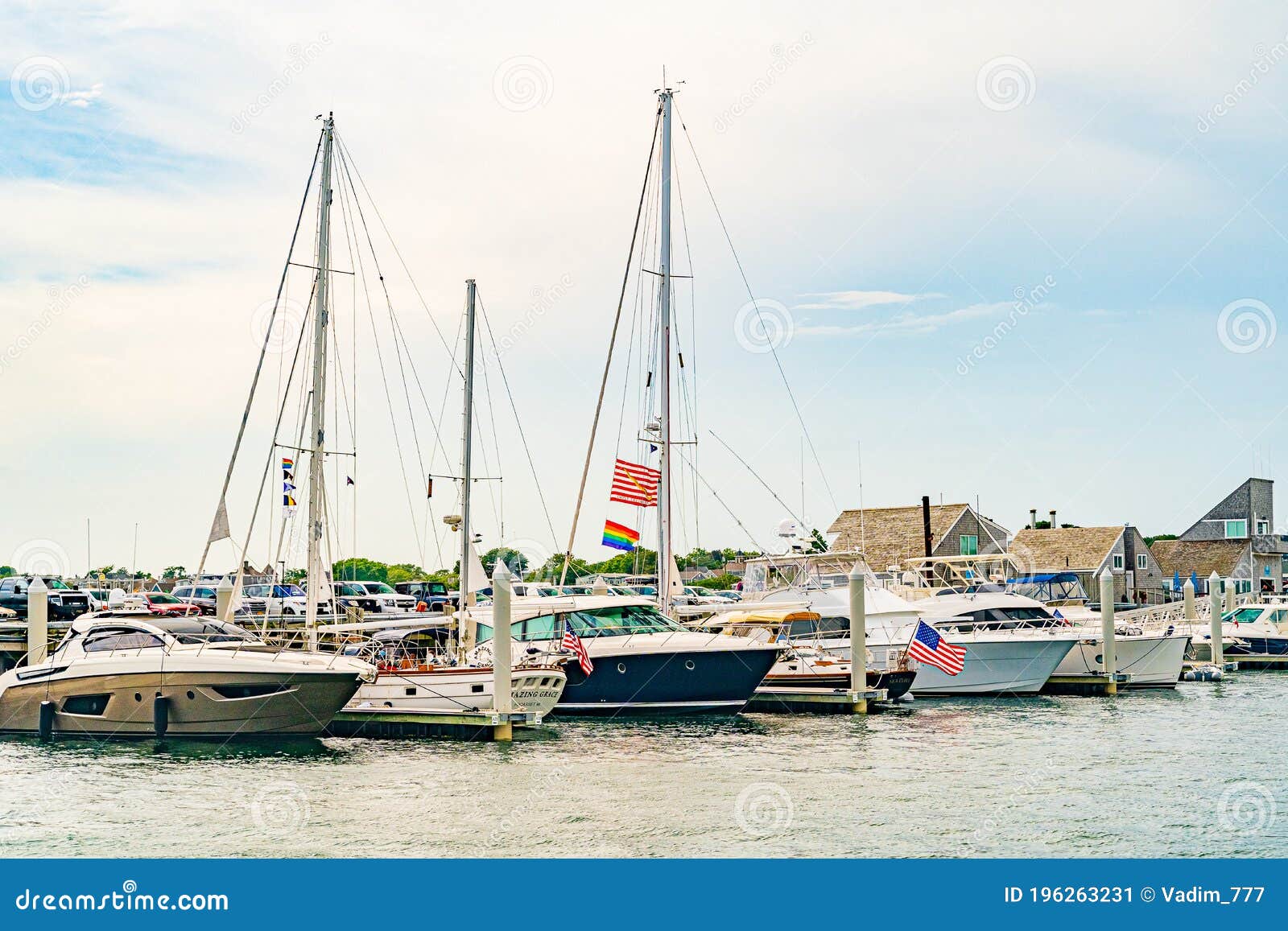 Provincetown, Cape Cod, Massachusetts, US - August 21, 2019 Catamaran ...