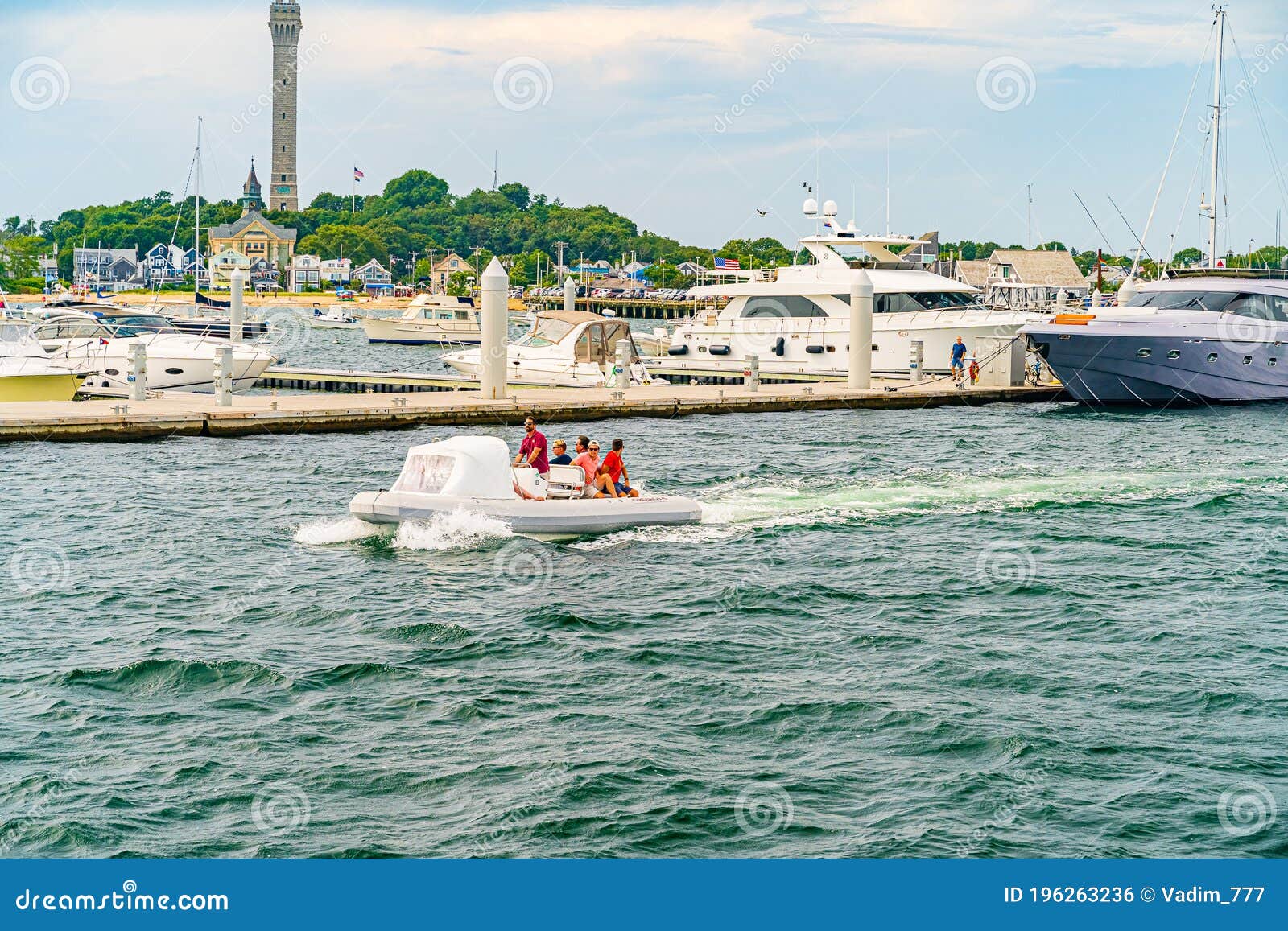 Provincetown, Cape Cod, Massachusetts, US - August 21, 2019 Catamaran ...
