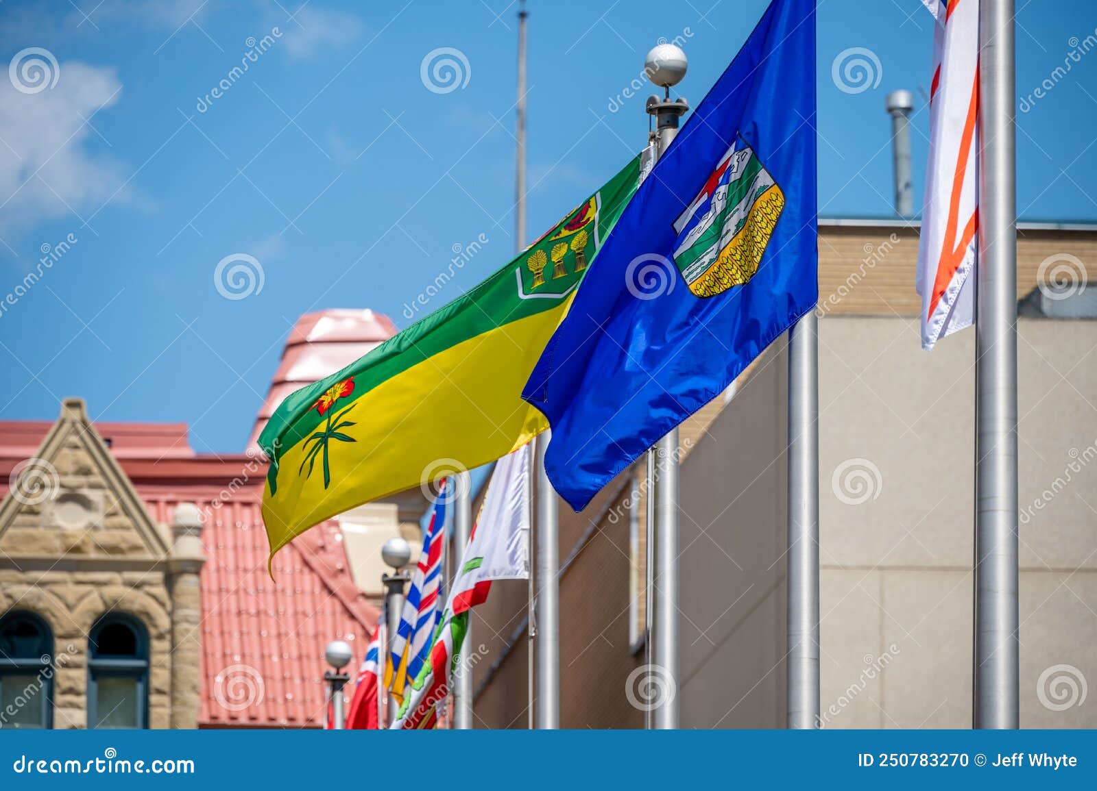 Provincial Flags Being Carried Through The Streets Of Kandy During The ...