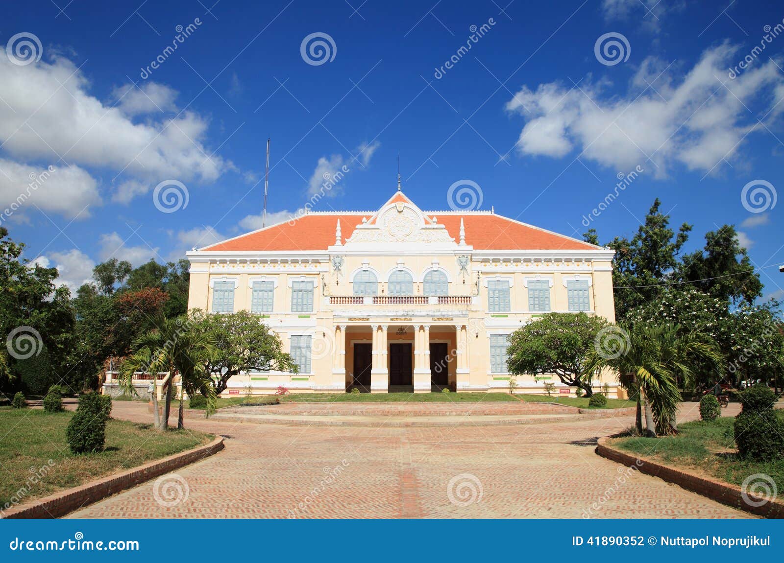The Provincial Hall in Battambang City, Cambodia Stock Photo - Image of ...