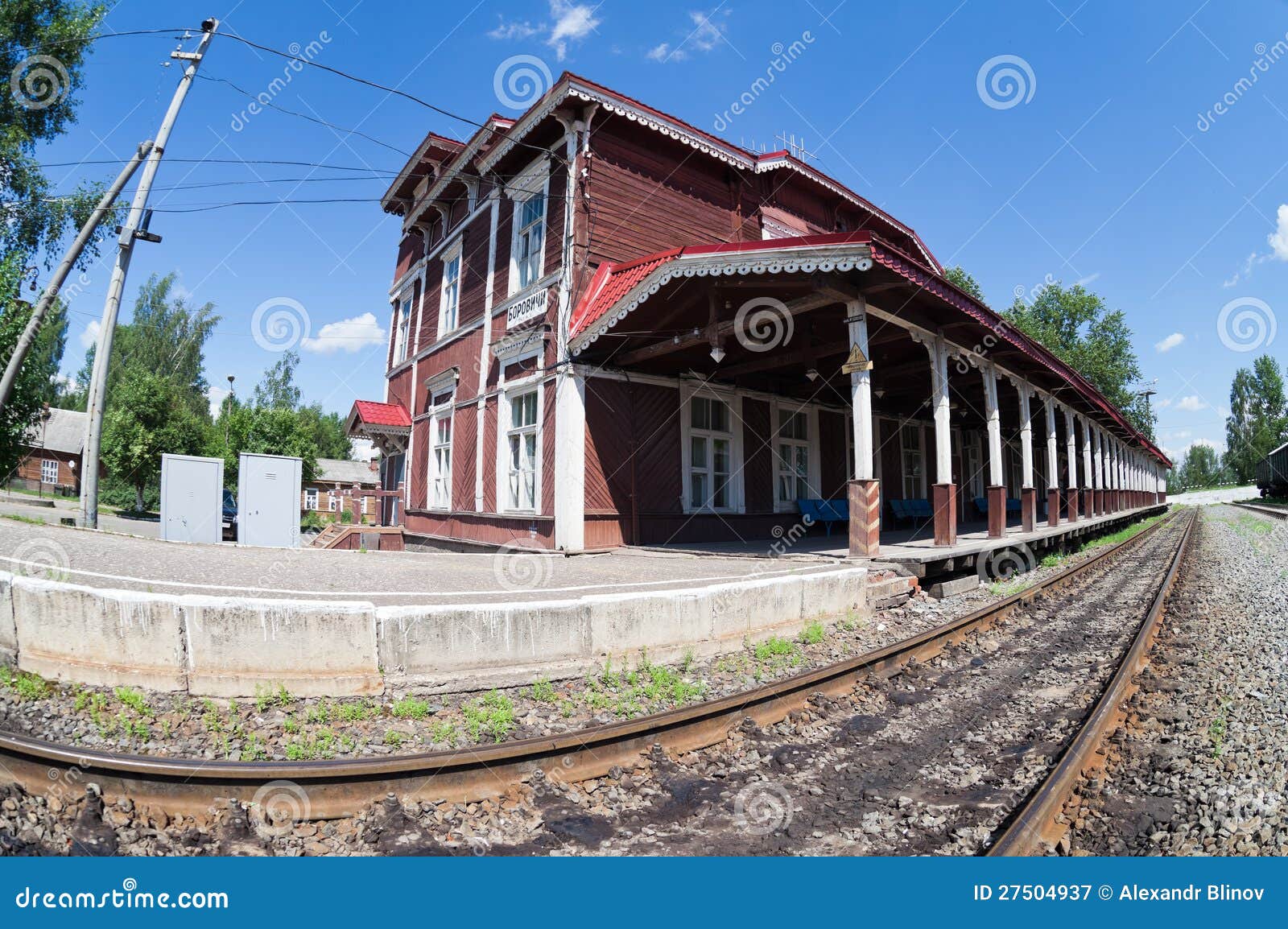 Provincial Railway Station in Russia Stock Image - Image of ...