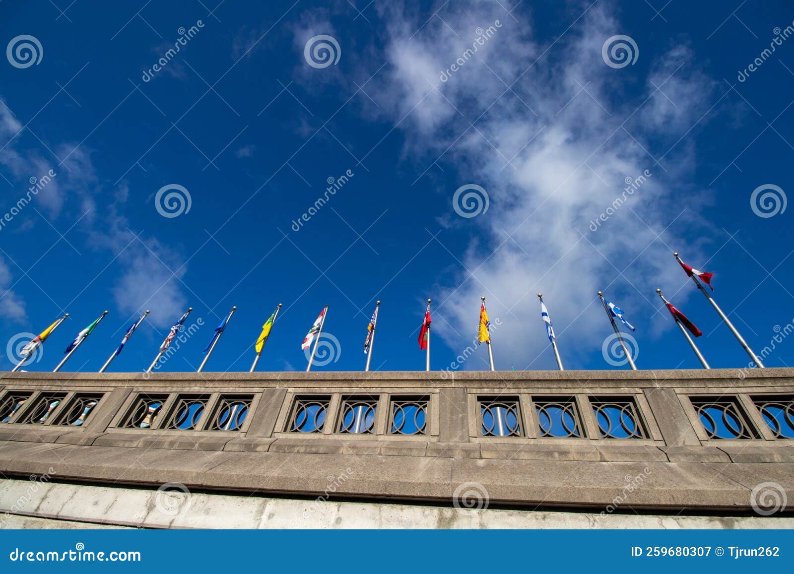 Provinical Flags of Canada on the Plaza Bridge in Otttawa Stock Image ...