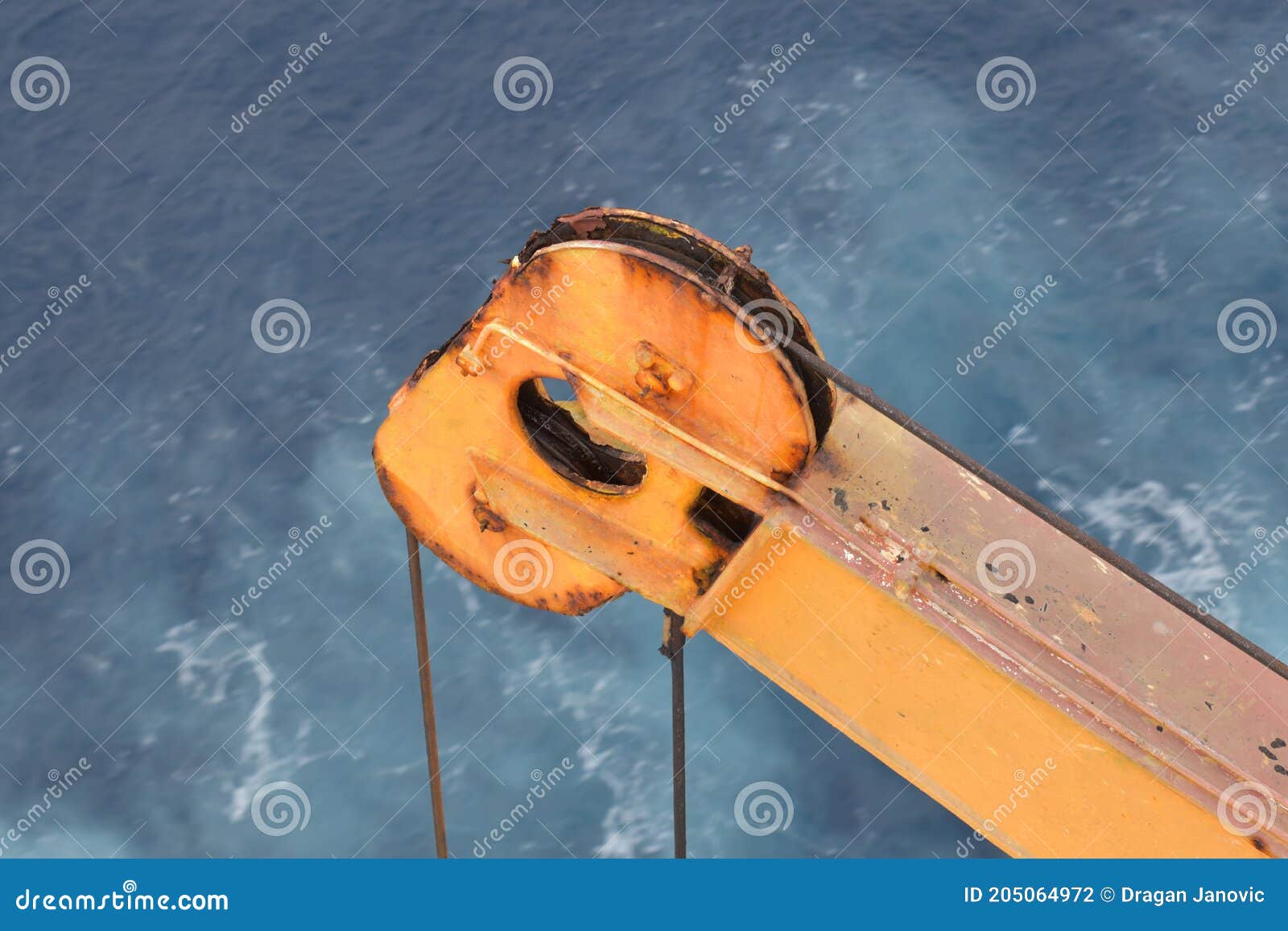 Provision Crane on a Cargo Ship Stock Photo - Image of cargo, sheeve ...