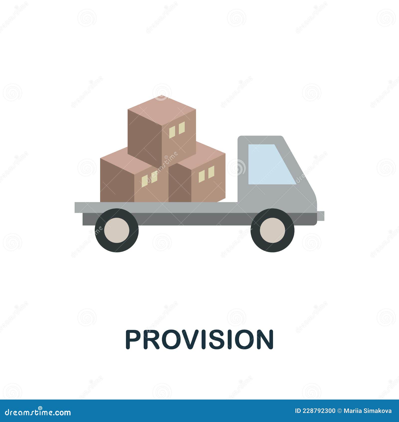 Provision Flat Icon. Simple Sign from Procurement Process Collection ...