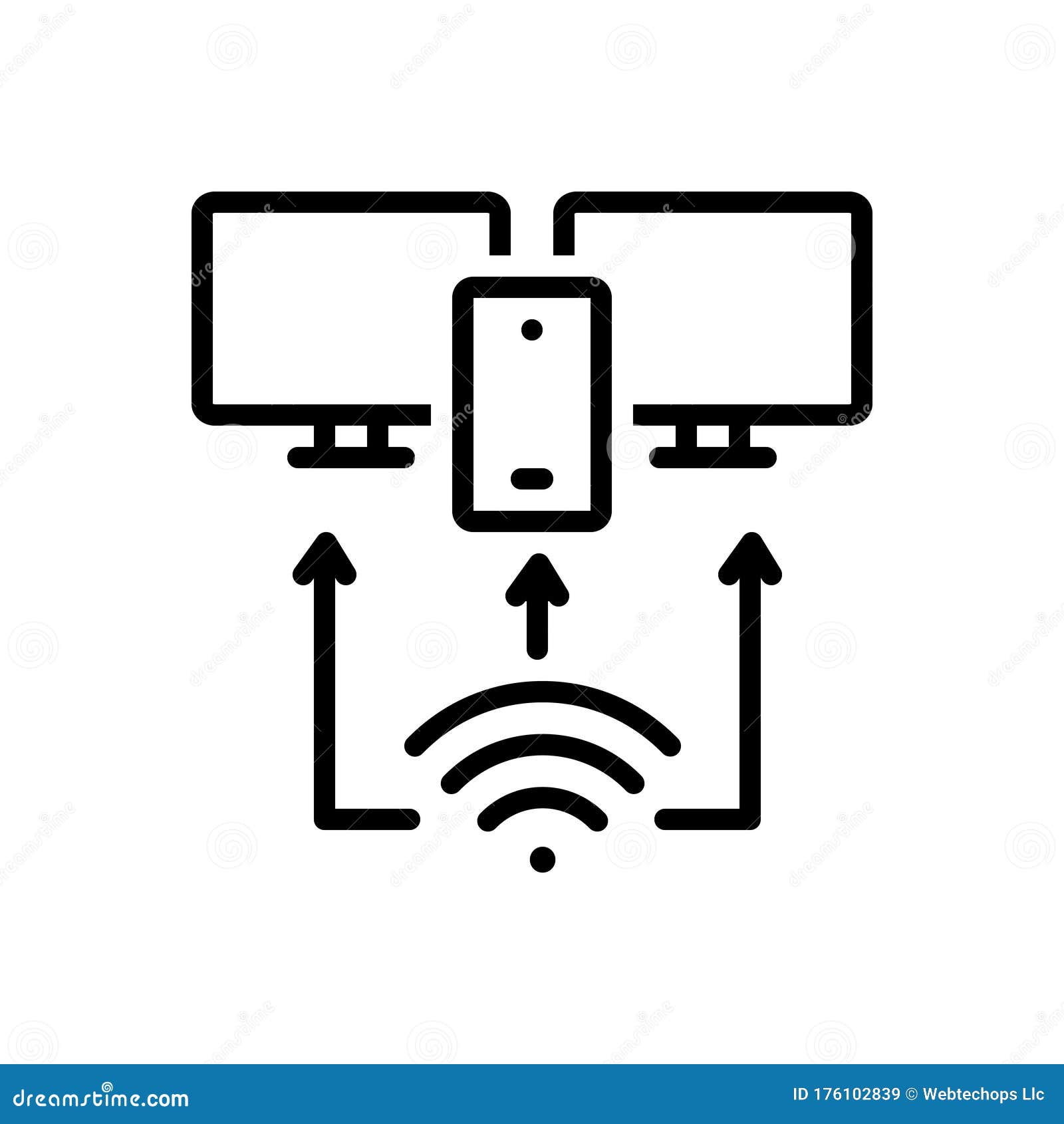 Black Line Icon for Provision, Arrangement and Plan Stock Illustration ...