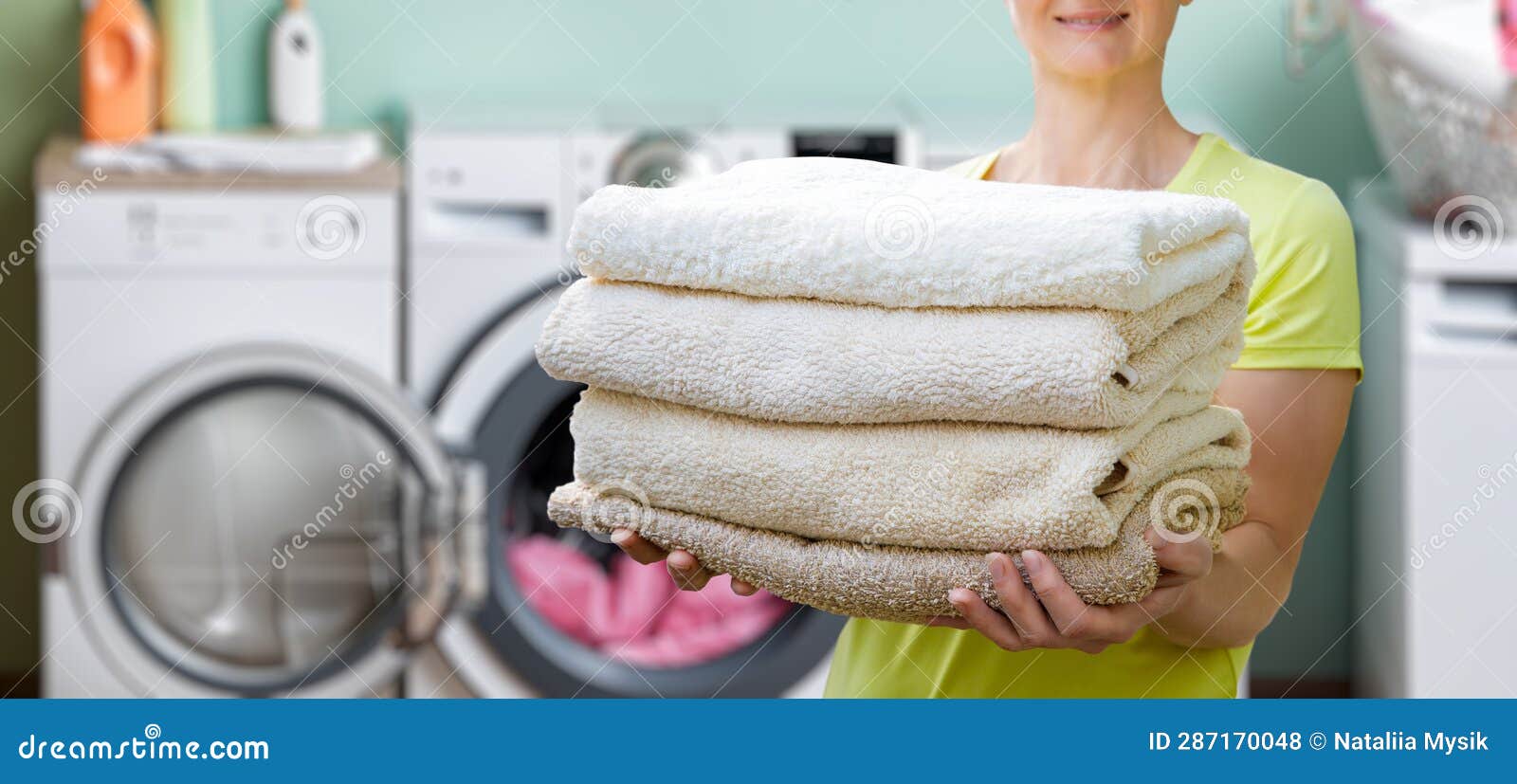 Of the Provision of Laundry Services in the Laundry Linen Stock Photo ...