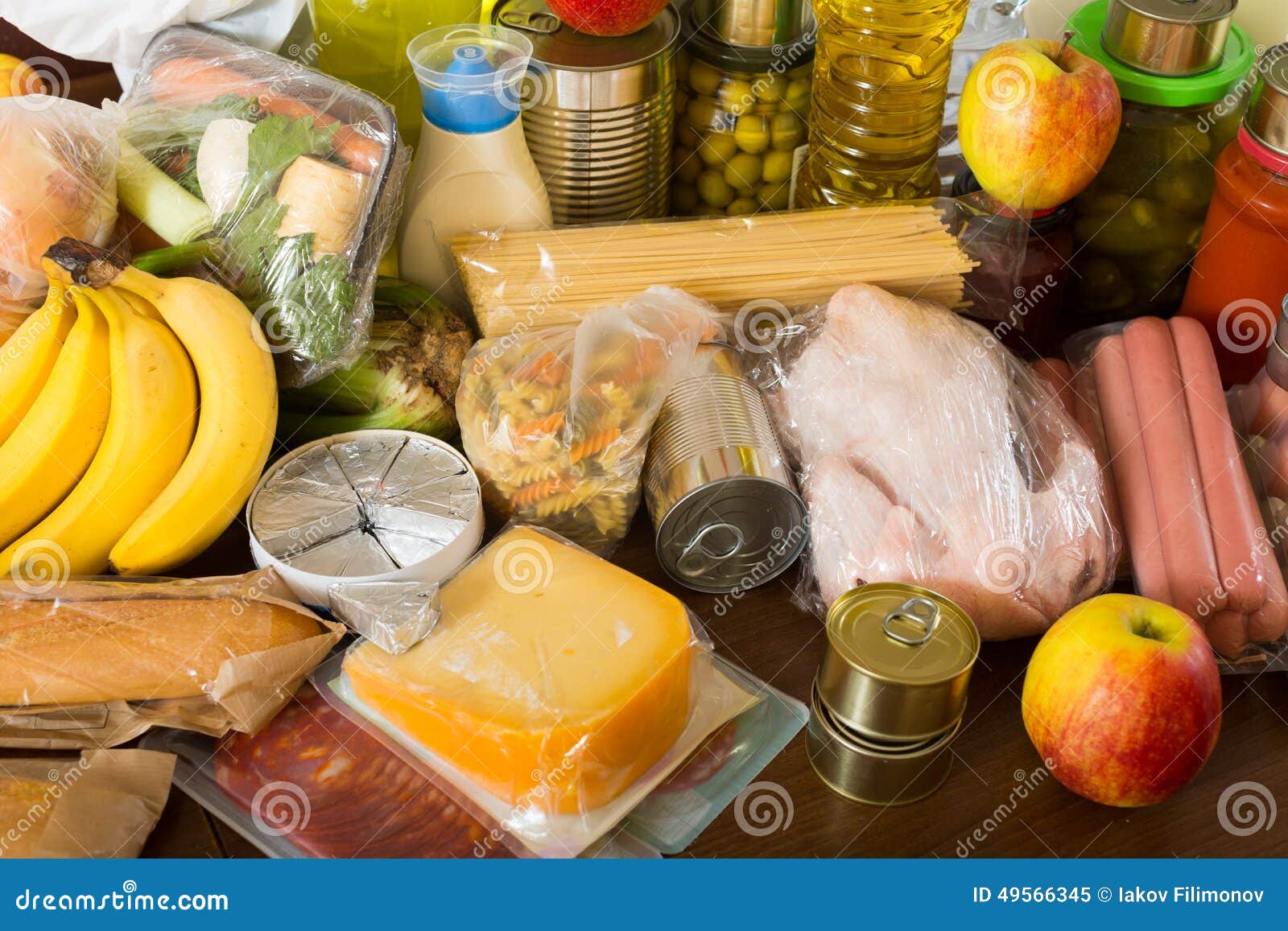 Provision with Vegetables and Meat Stock Image - Image of canned ...