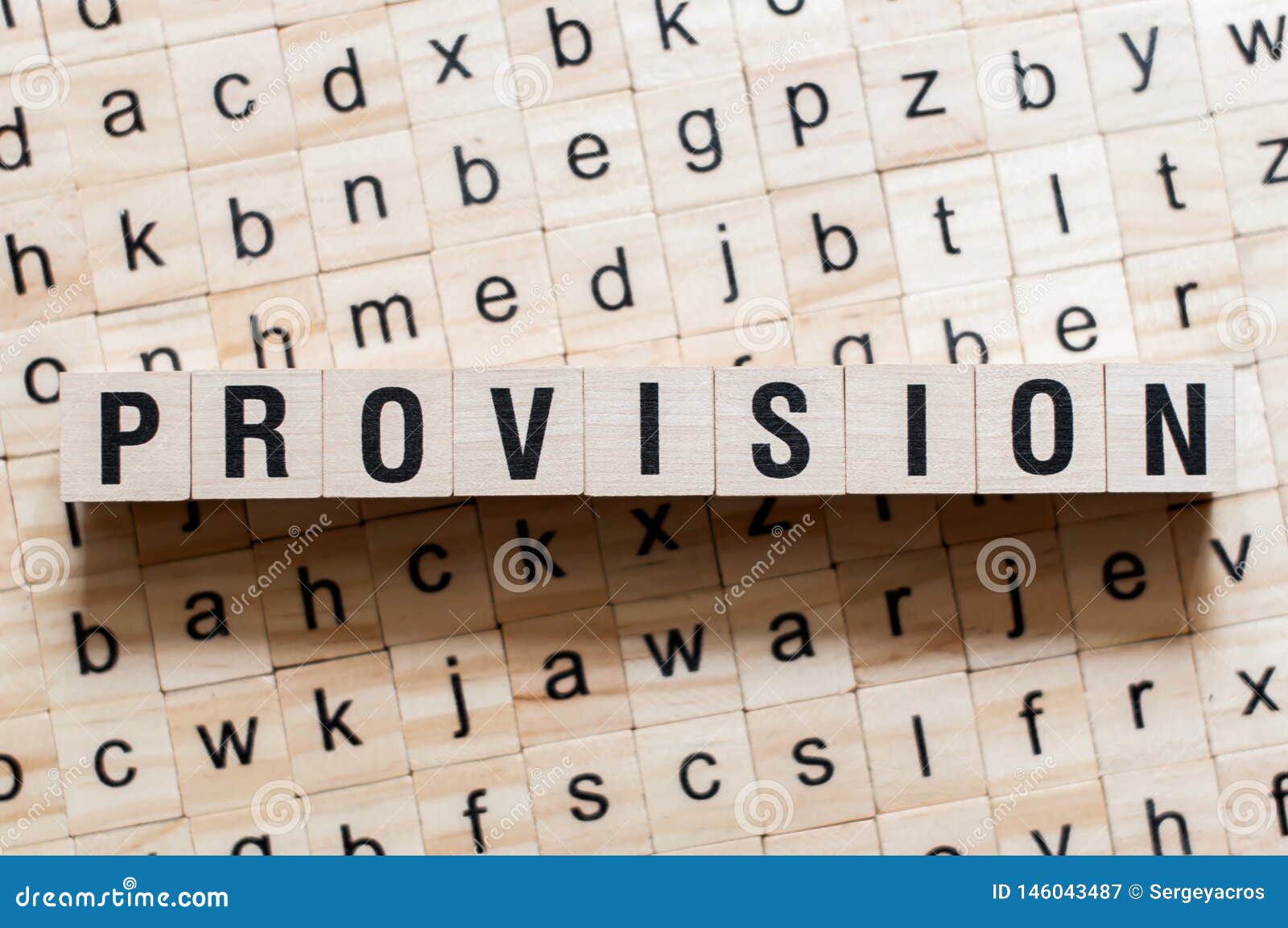 Provision word concept stock image. Image of guarantee - 146043487