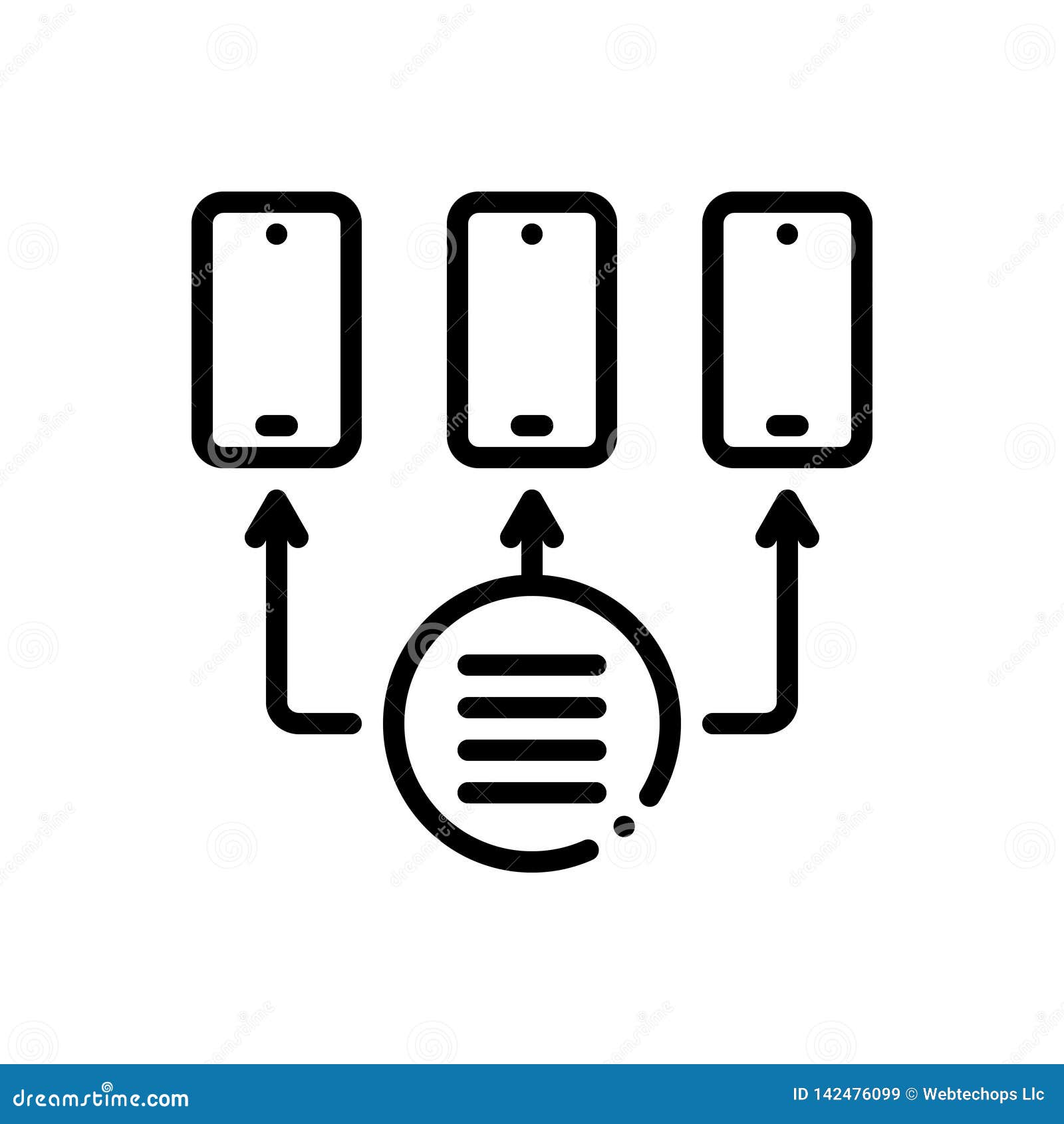 Black Line Icon for Provisioning, Access and Technology Stock Vector ...
