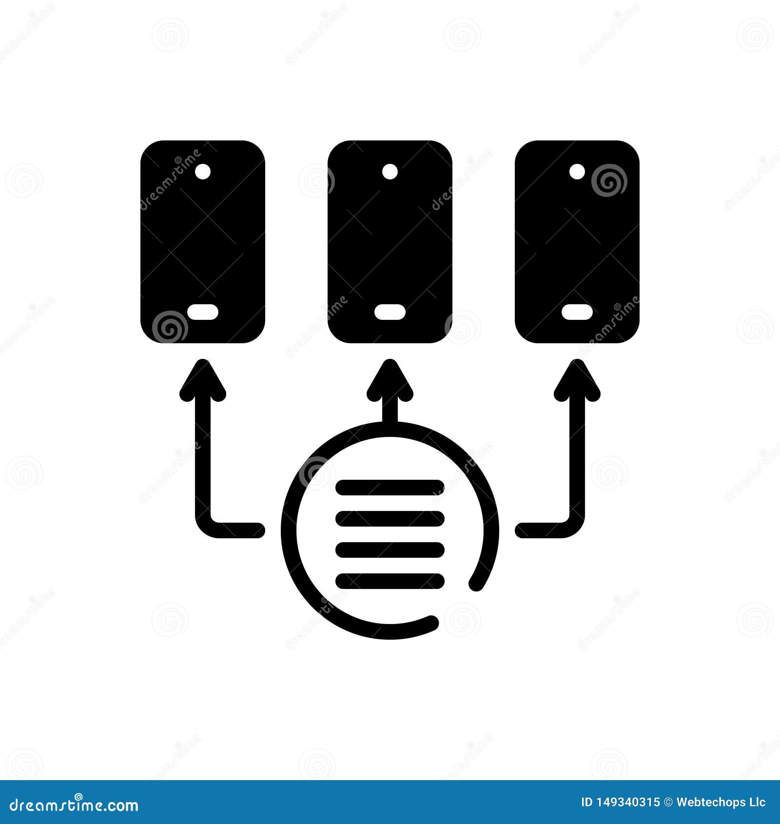 Black Solid Icon for Provisioning, Access and Technology Stock ...