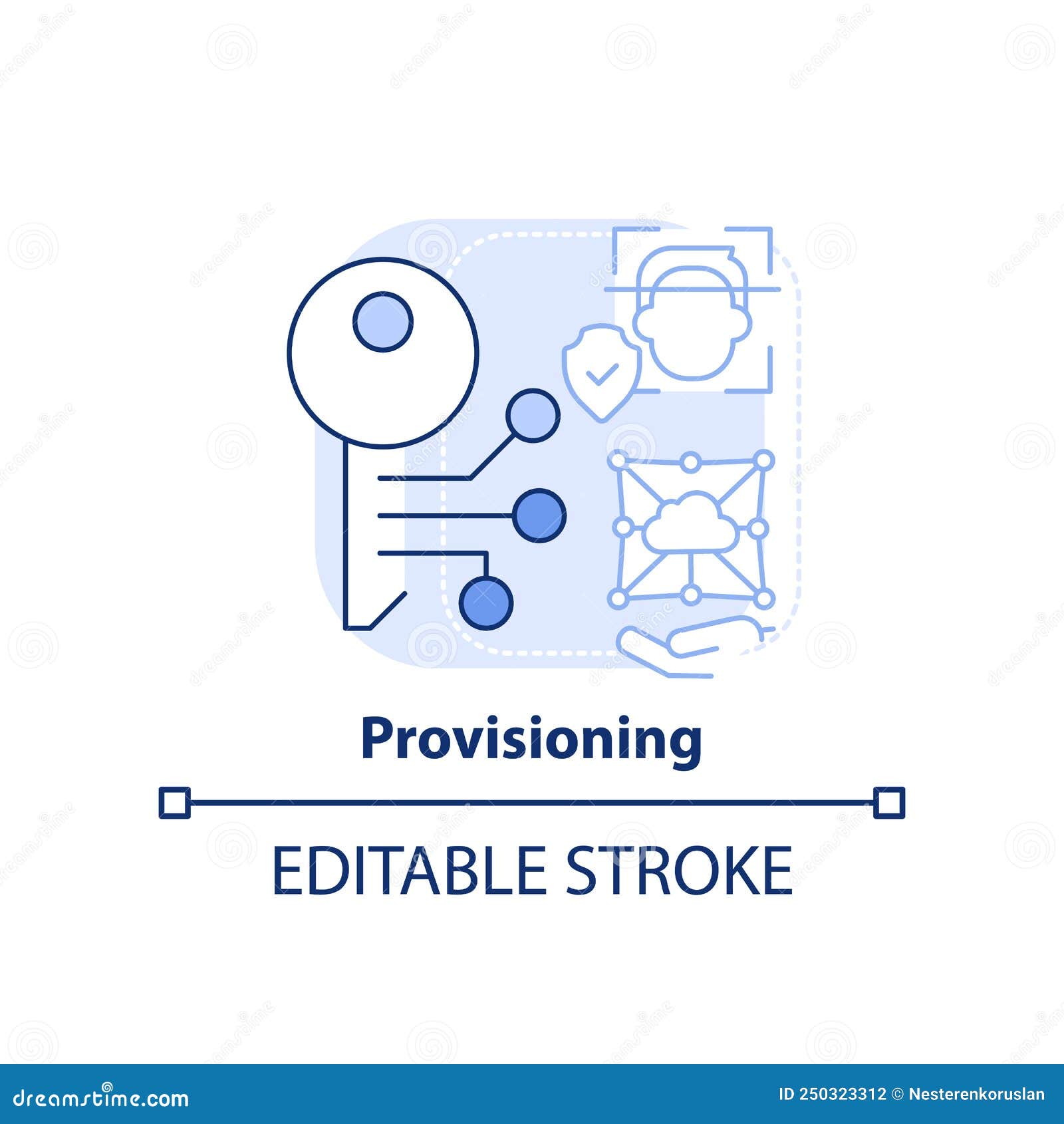 User Provisioning Software Blue Brochure Template Vector Illustration ...