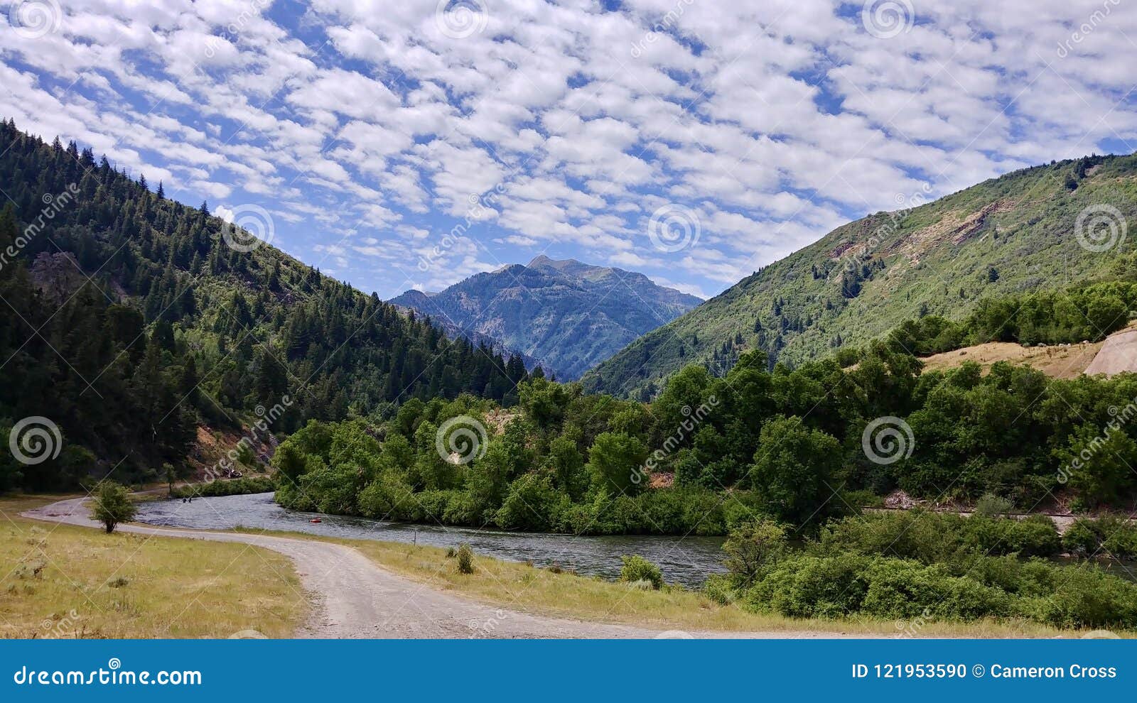 Provo Canyon and River Wasatch Mountains at Midway, Utah Stock Photo ...