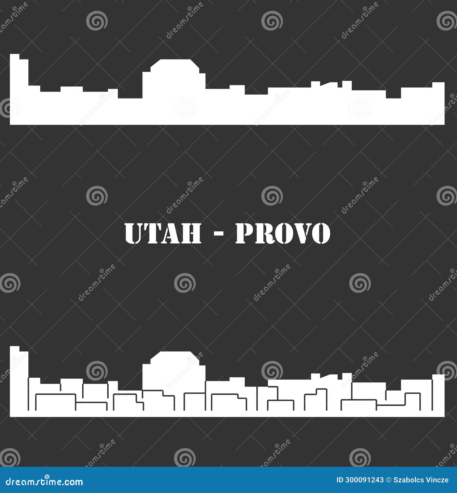 Provo, Utah ( City Silhouette ) Stock Vector - Illustration of house ...