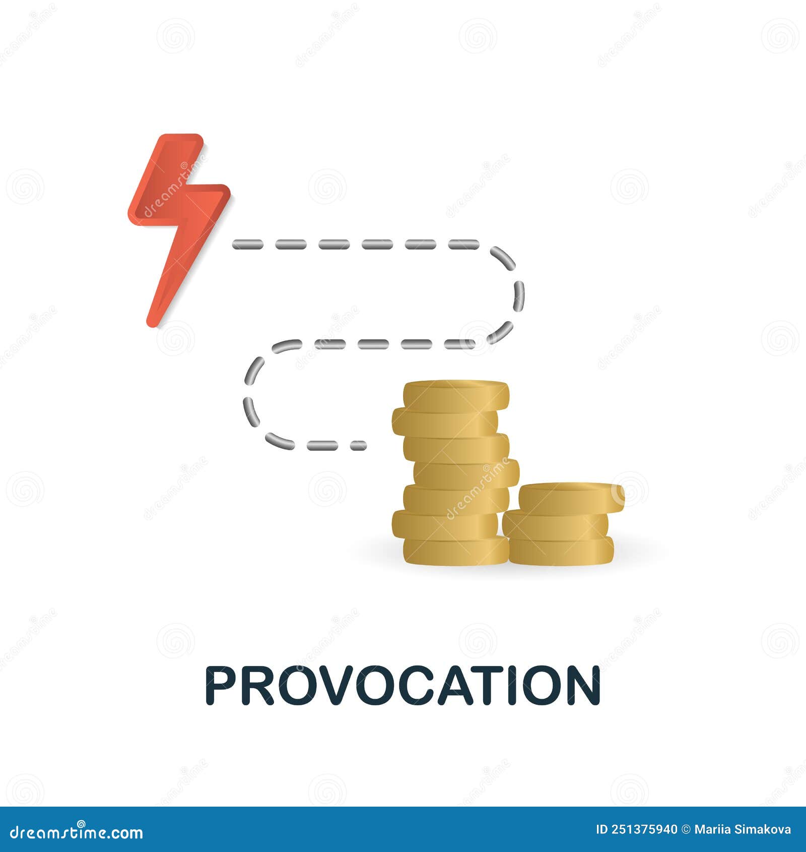 Provocation Icon in 3d. Colored Illustration from Corruption Collection ...
