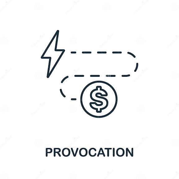 Provocation Icon. Thin Outline Style Design from Corruption Icons ...
