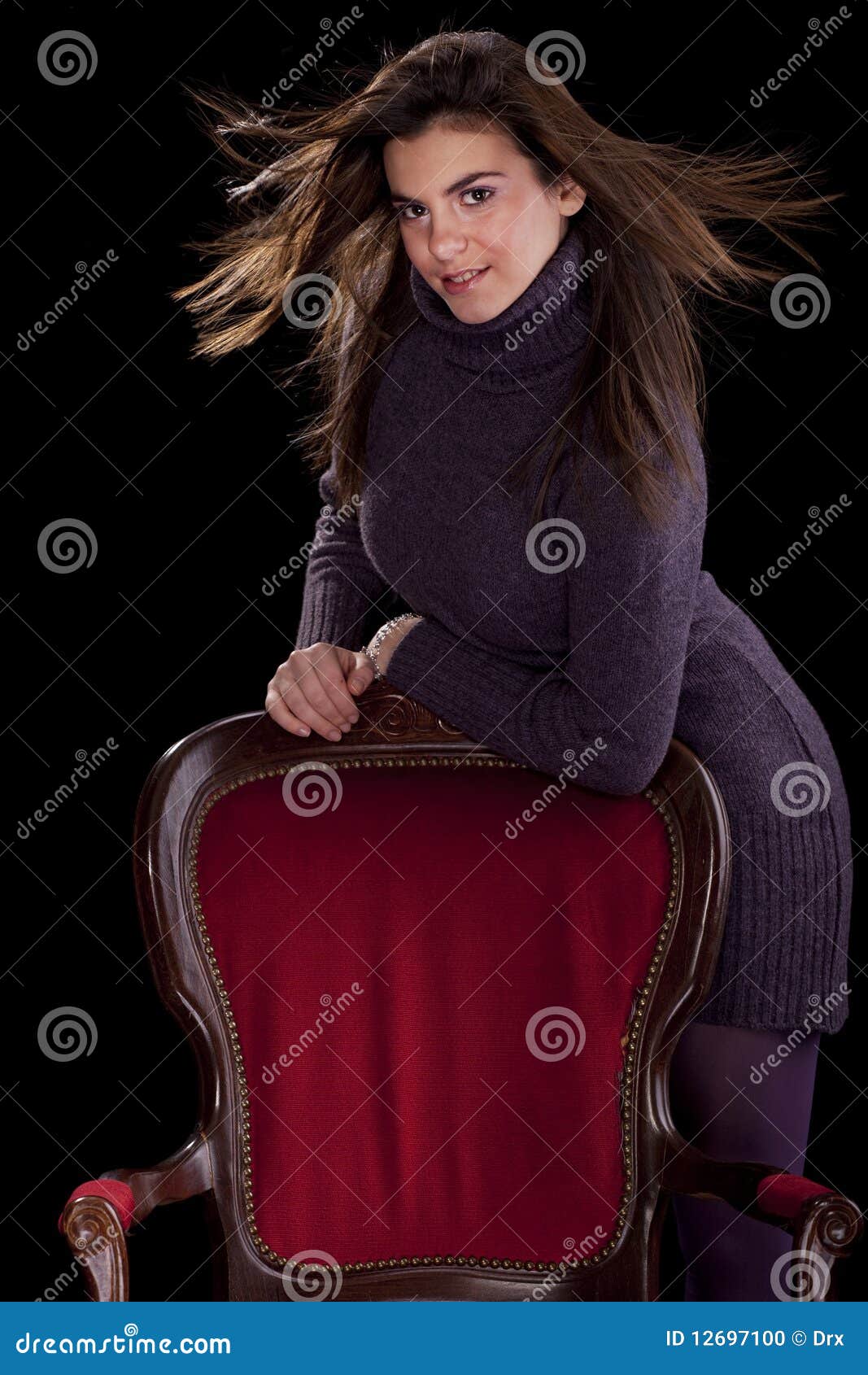 Provocative chair stock photo. Image of flirting, portrait - 12697100