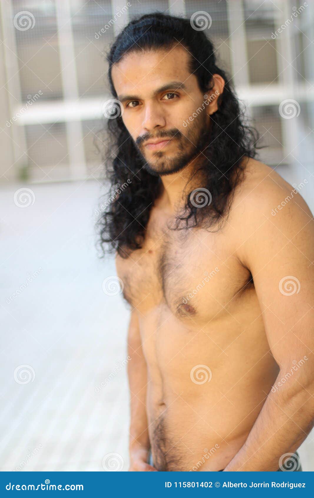 Provocative Shirtless Ethnic Male Isolated Stock Photo - Image of ...