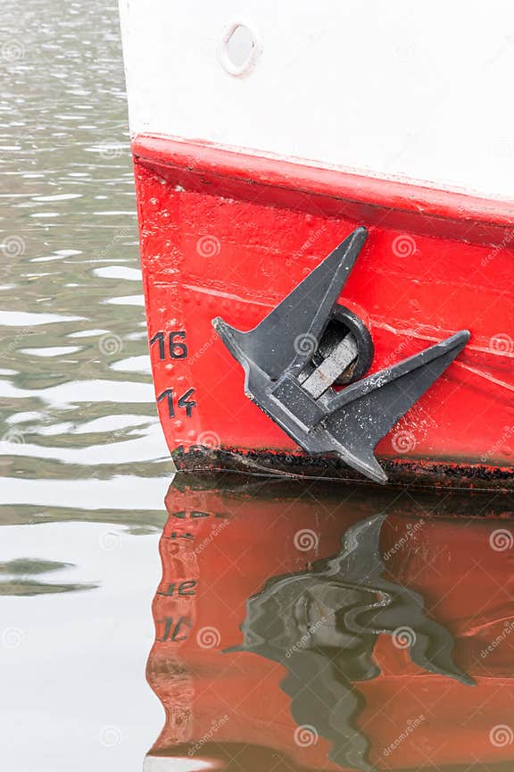The Prow of the Ship Traffic on the Surface of the River Stock Photo ...