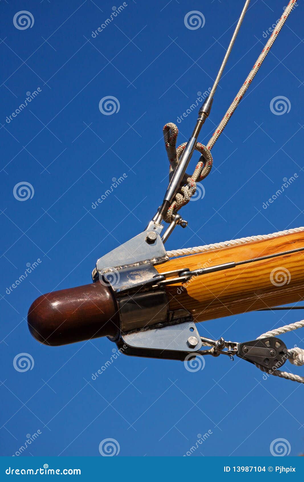 Prow of a Yacht stock photo. Image of boom, knot, fore - 13987104