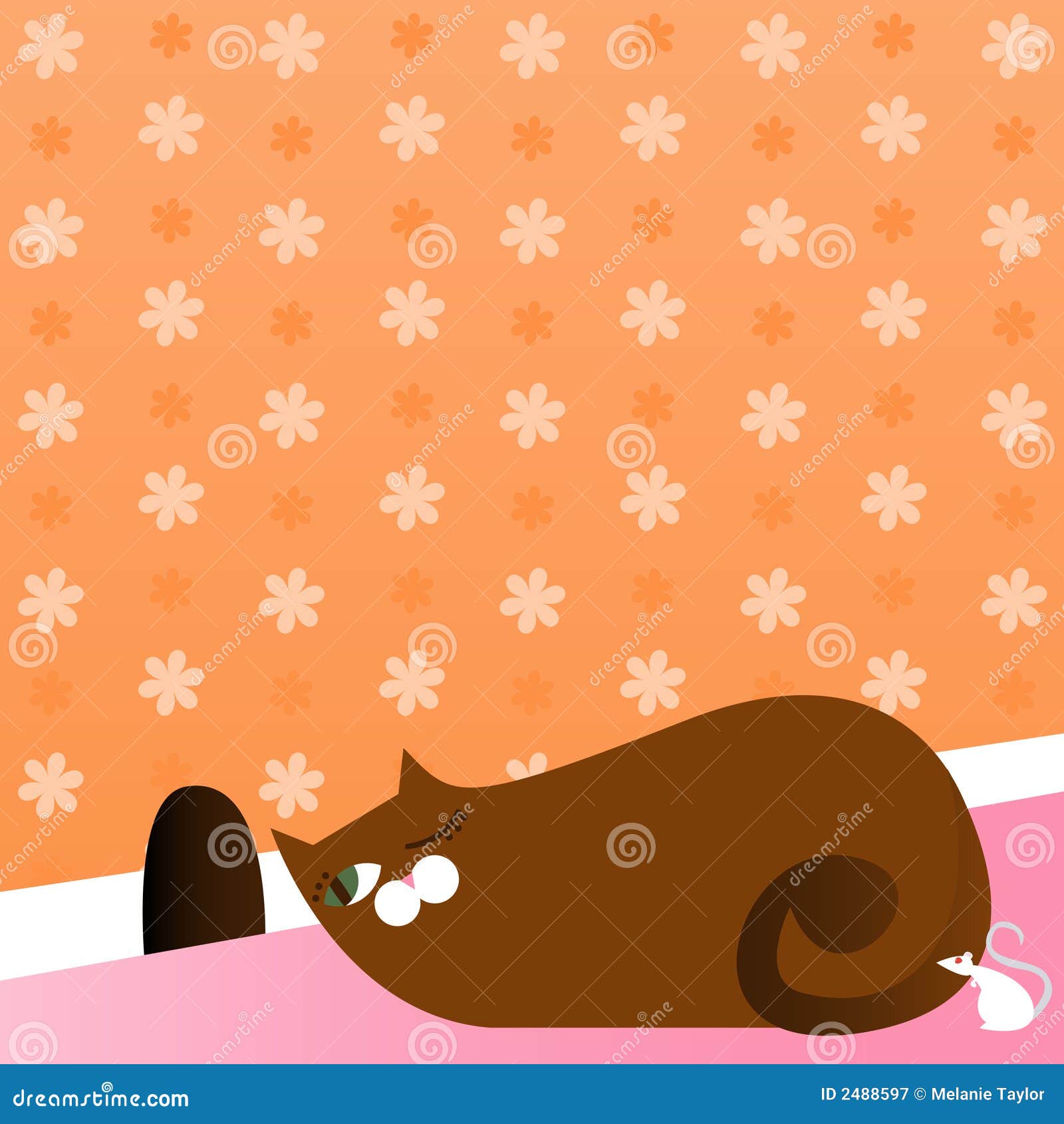 Prowling Kitty stock vector. Illustration of cartoon, look - 2488597