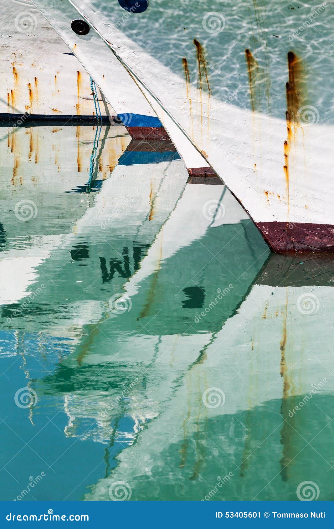 Prows stock image. Image of landing, boats, mooring, three - 53405601