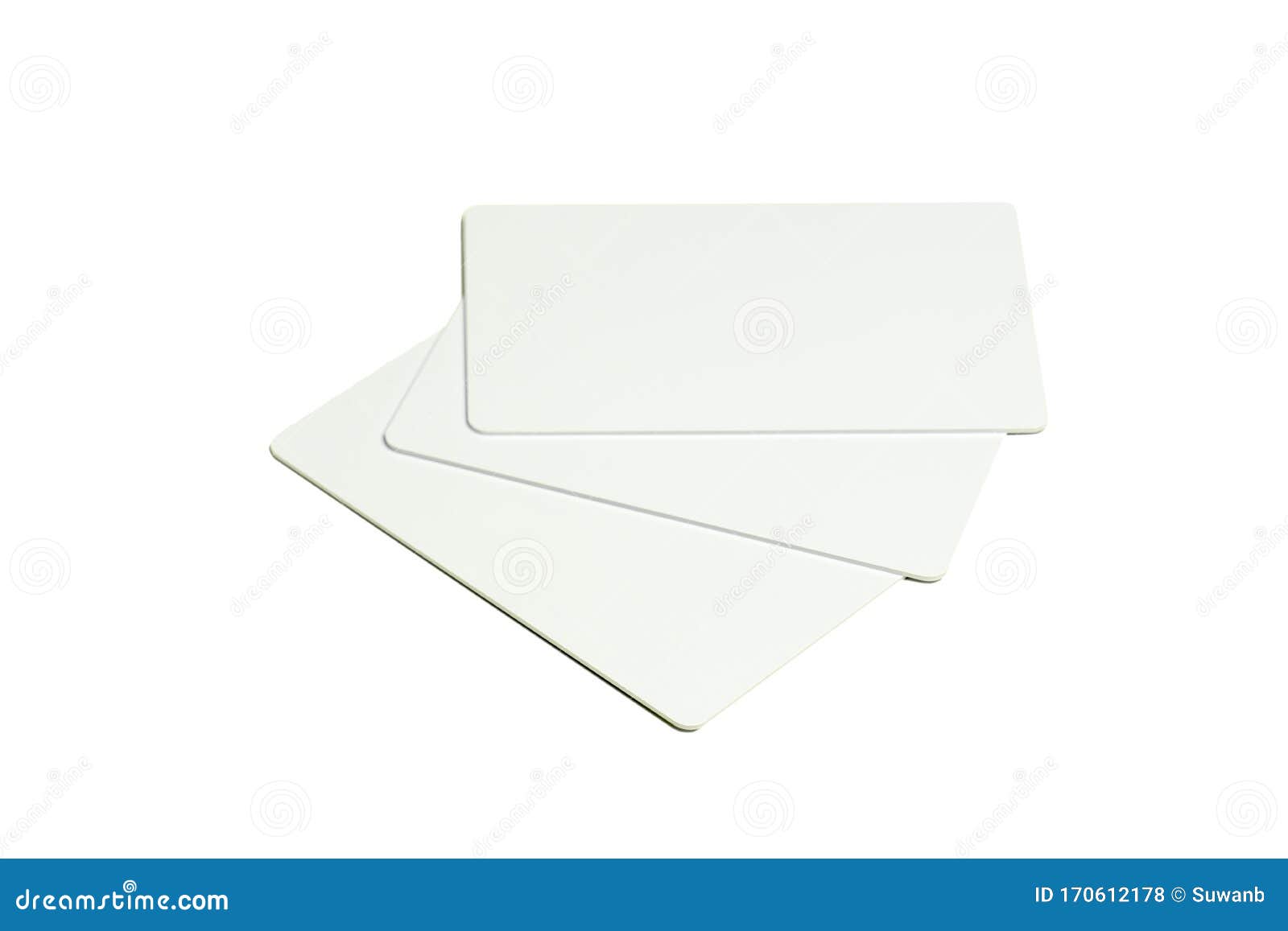 Proximity or RFID Card White Type Thin, Flexible, on Isolated White ...