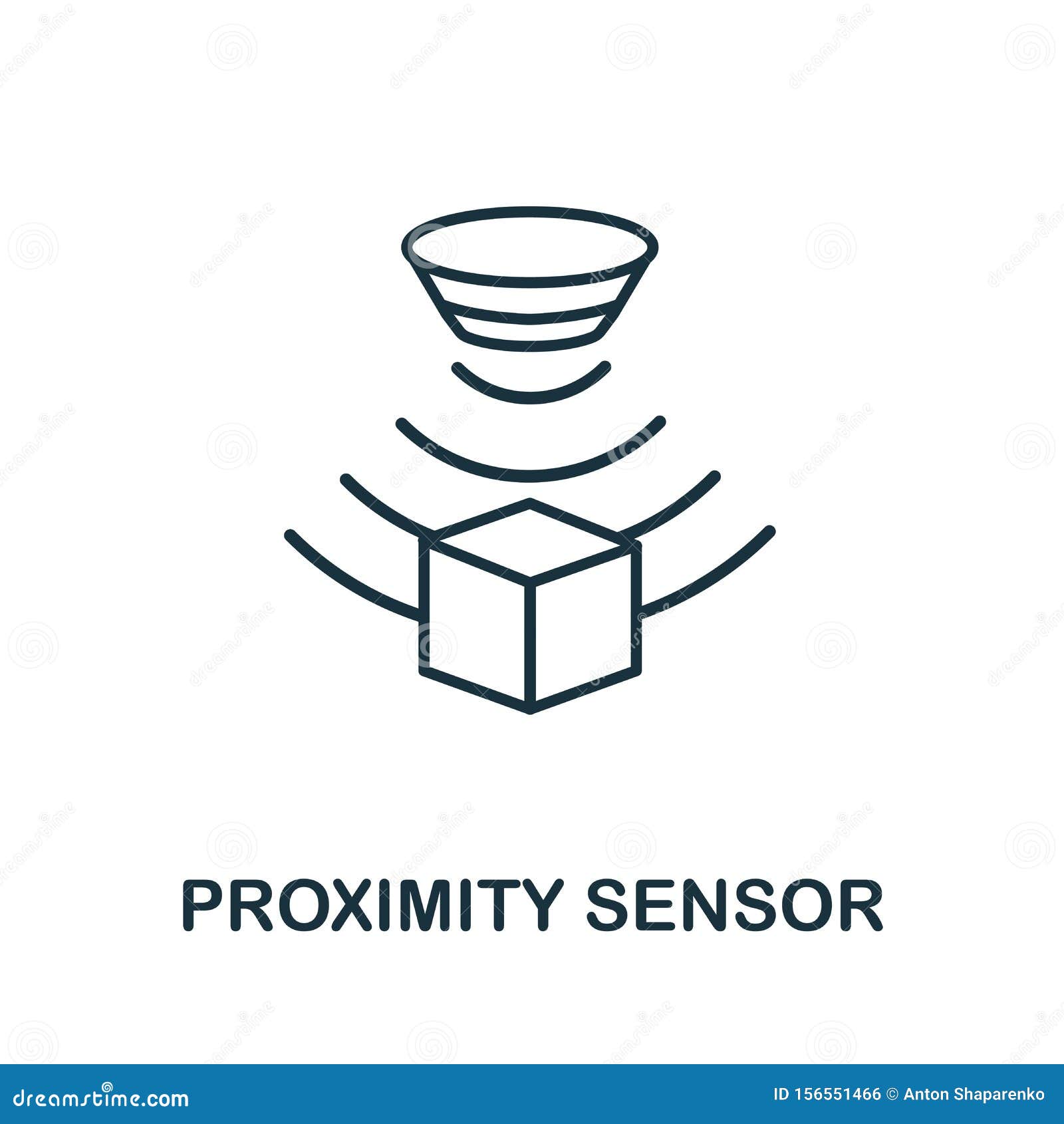 Proximity Sensor Outline Icon. Thin Line Style from Sensors Icons ...