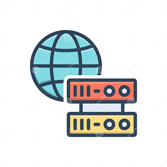 Color Illustration Icon for Proxy, Proxy Server and Portal Stock ...