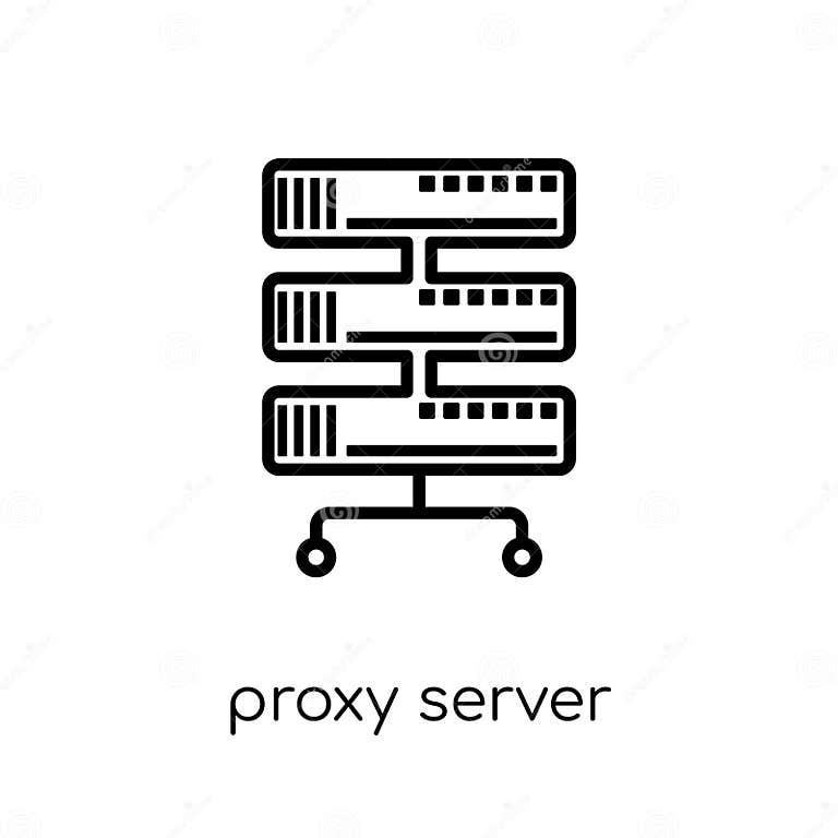 Proxy Server Icon. Trendy Modern Flat Linear Vector Proxy Server Stock ...