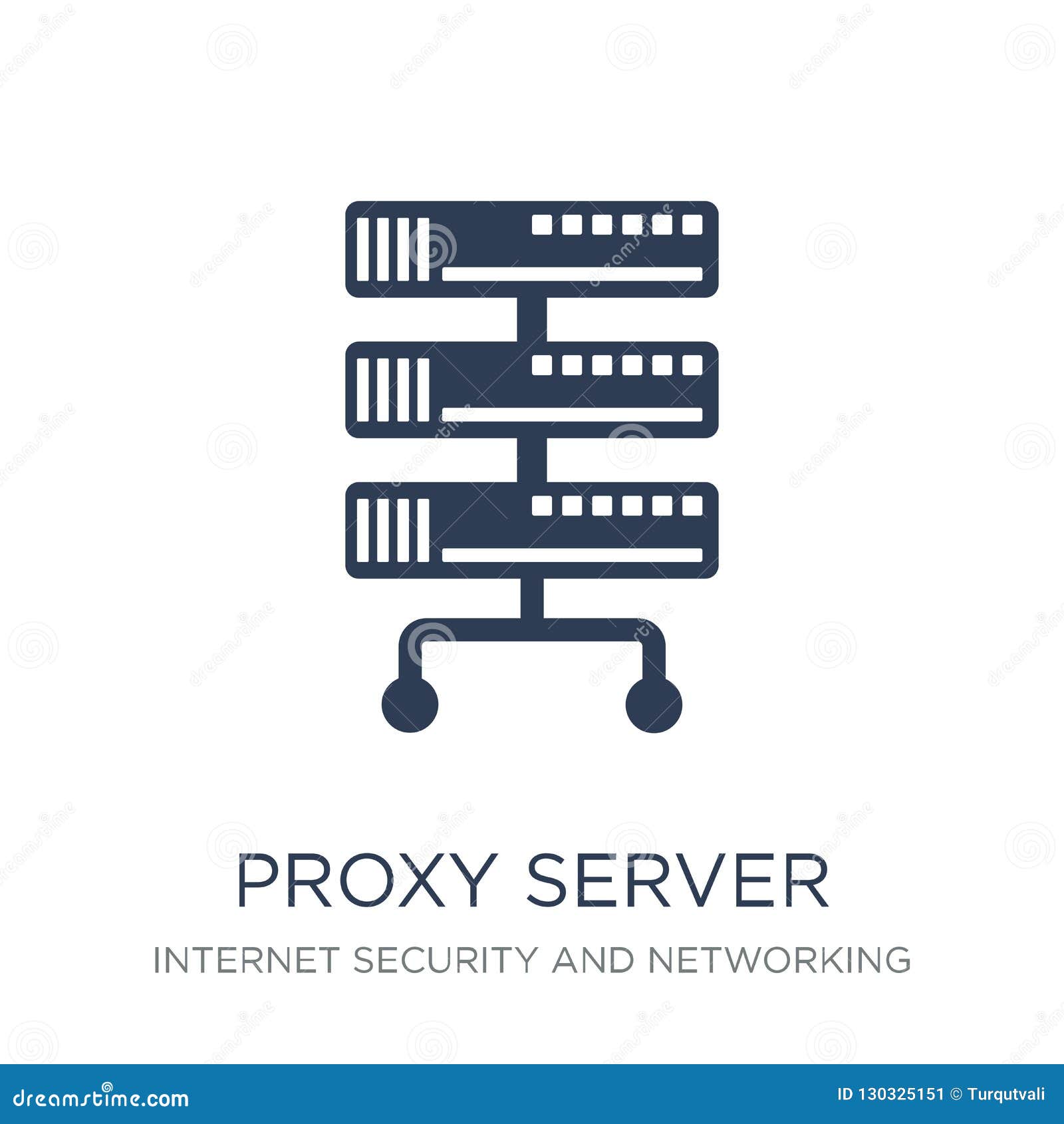 Proxy-Server-Ikone Modische Flache Vektorproxy-server-Ikone Auf Weiß ...