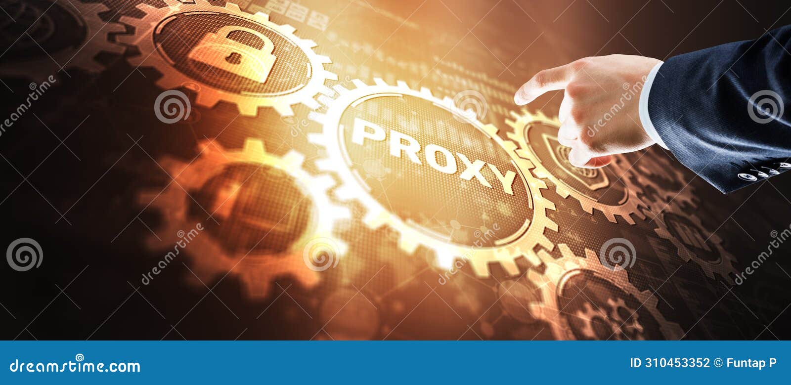 Proxy Server. Internet Cyber Security Network Concept on Virtual Screen ...