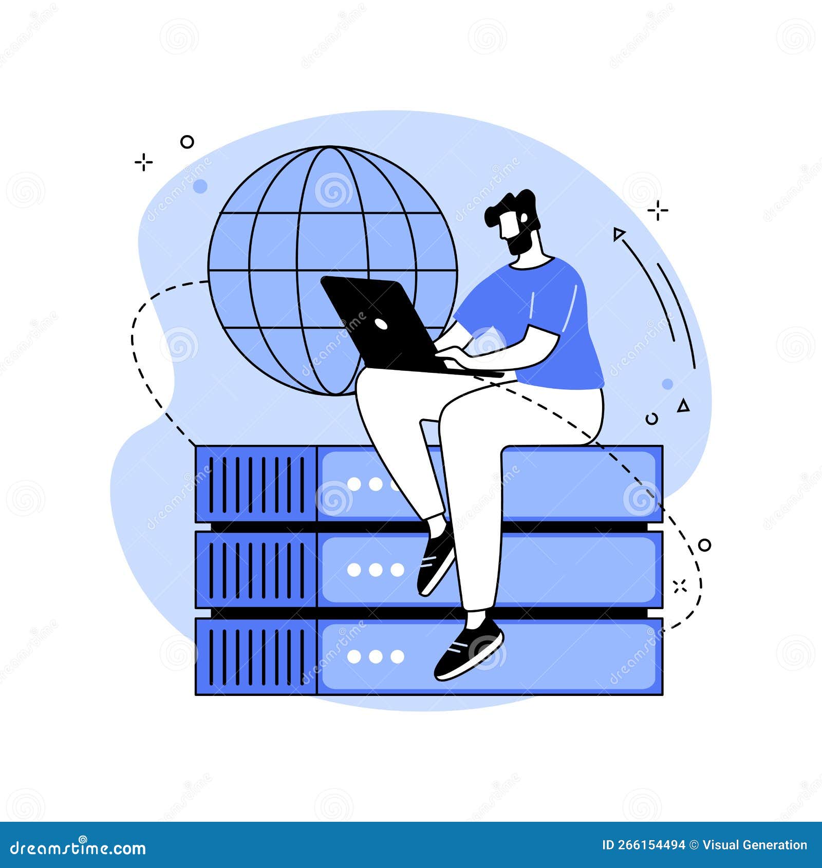 Proxy Server Isolated Cartoon Vector Illustrations. | CartoonDealer.com #266154494