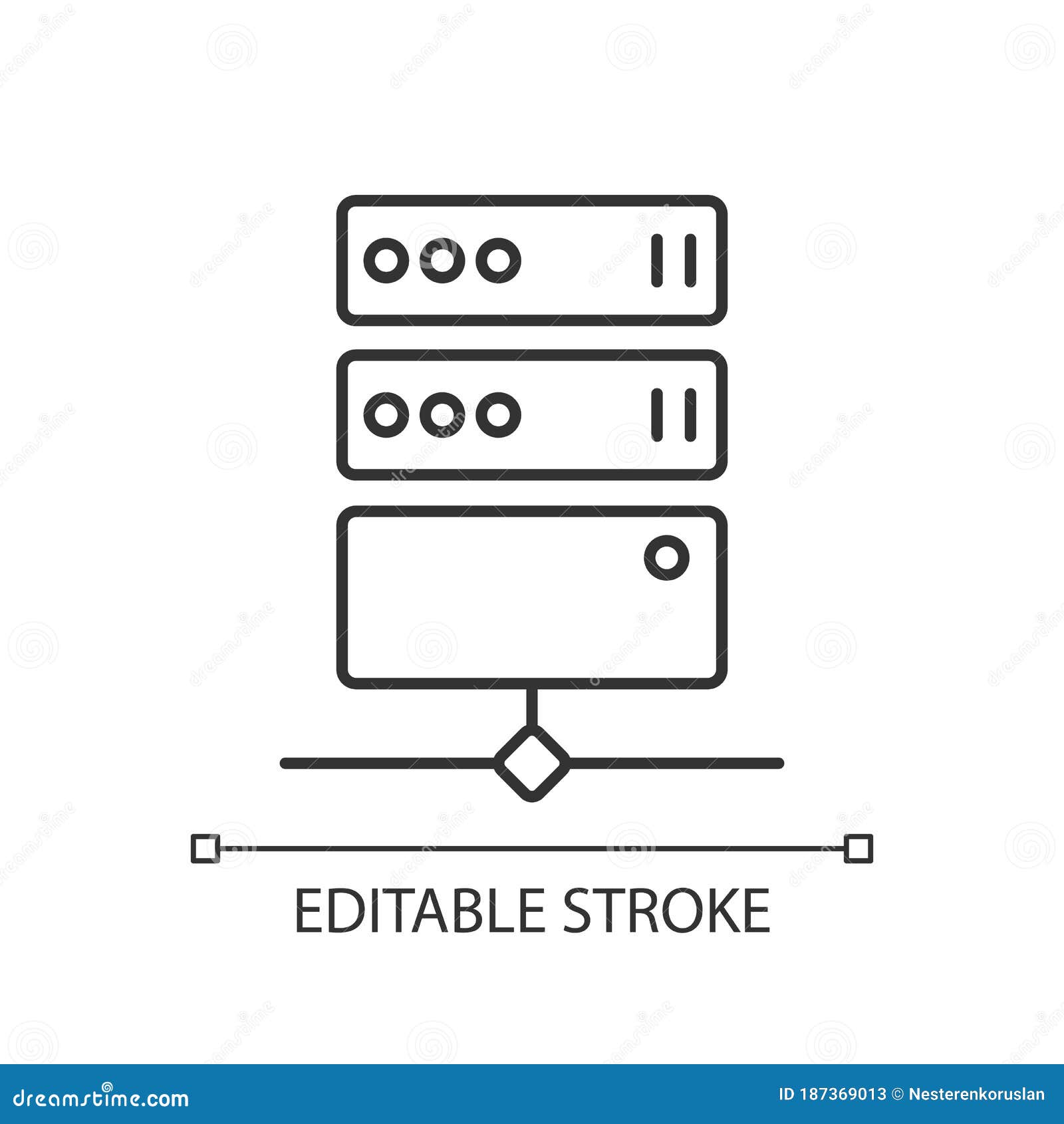 Proxy server linear icon stock vector. Illustration of communication ...