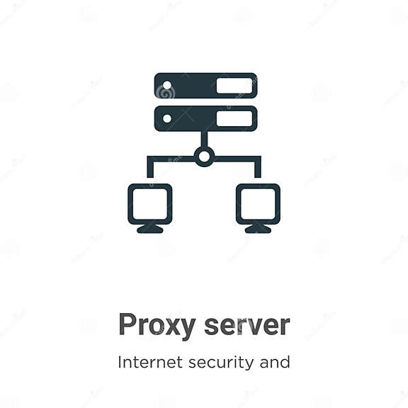 Proxy Server Vector Icon on White Background. Flat Vector Proxy Server ...