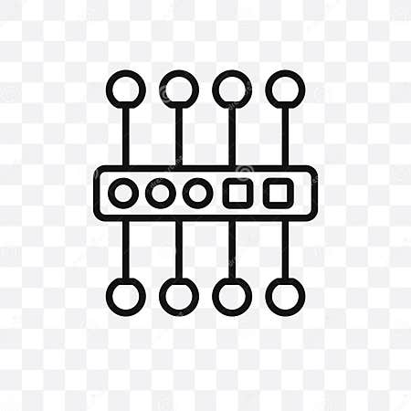 Proxy Server Vector Linear Icon Isolated on Transparent Background ...