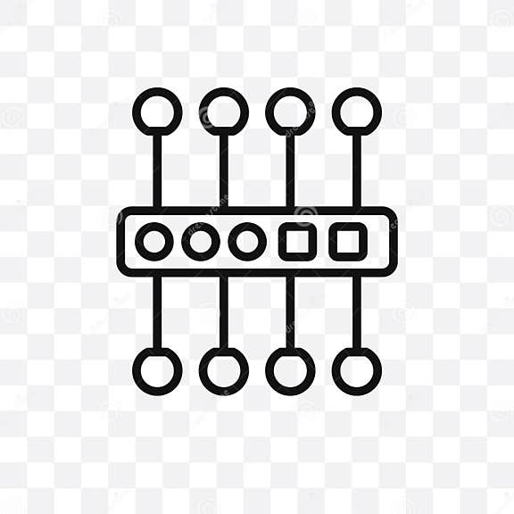 Proxy Server Vector Linear Icon Isolated on Transparent Background ...