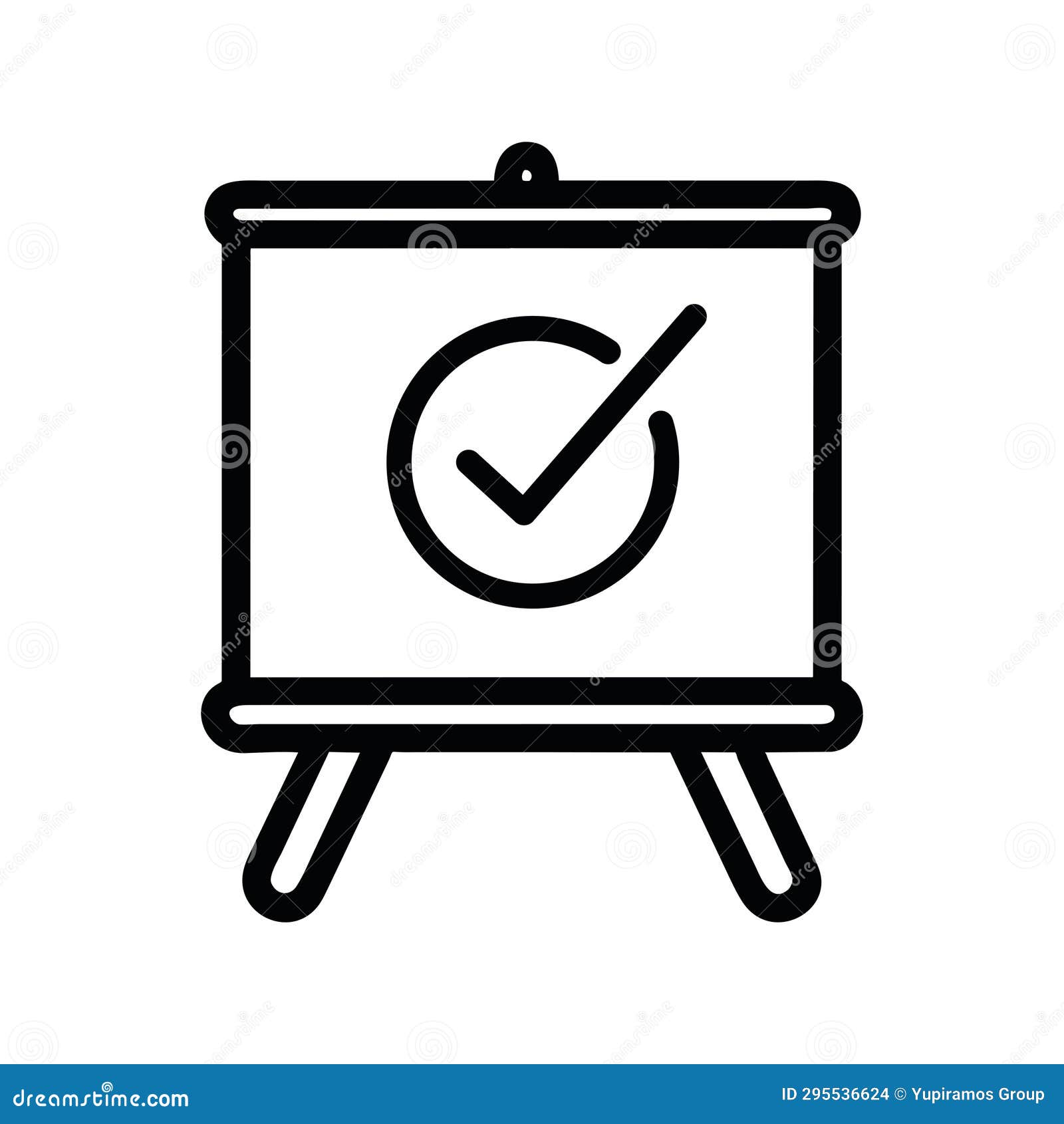 Proyect Screen with Check Mark Stock Vector - Illustration of chart ...