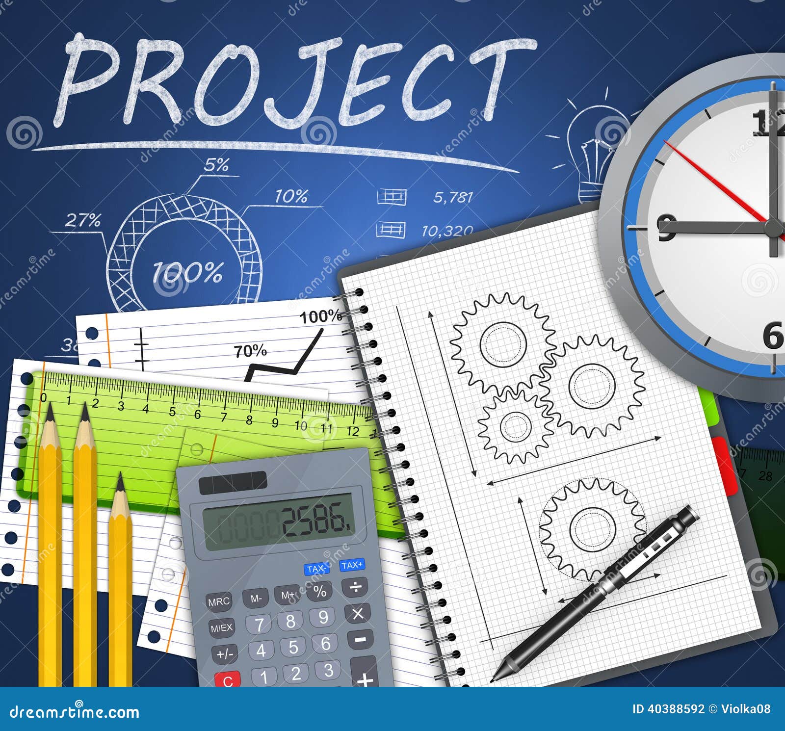 Proyecto como idea stock de ilustración. Ilustración de negocios - 40388592