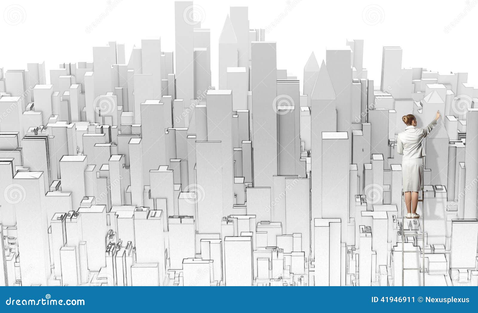 Proyecto de construcci?n imagen de archivo. Imagen de modelo - 41946911