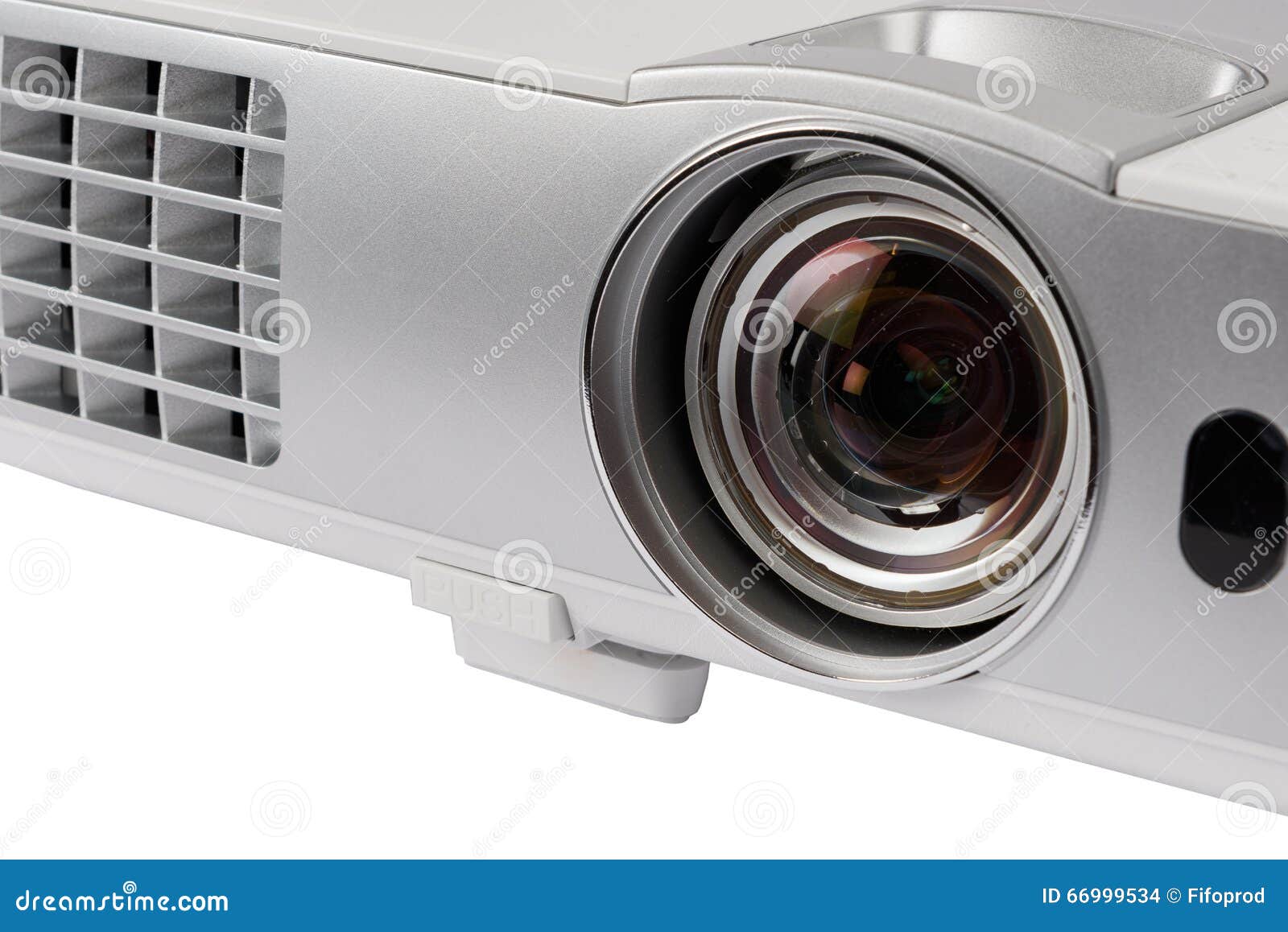 Proyector Casero Blanco Del Cine, Aislado En Blanco Foto de archivo ...