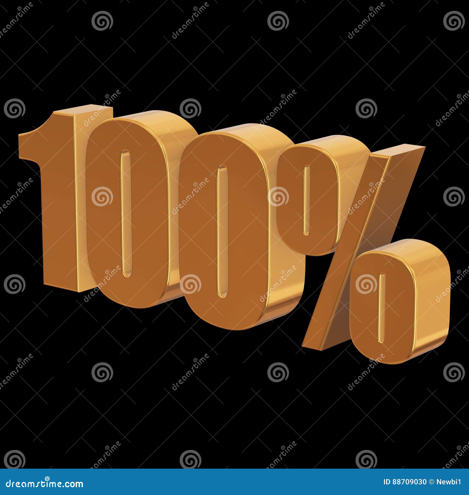 100 Prozent Auf Schwarzem Hintergrund Stock Abbildung - Illustration ...