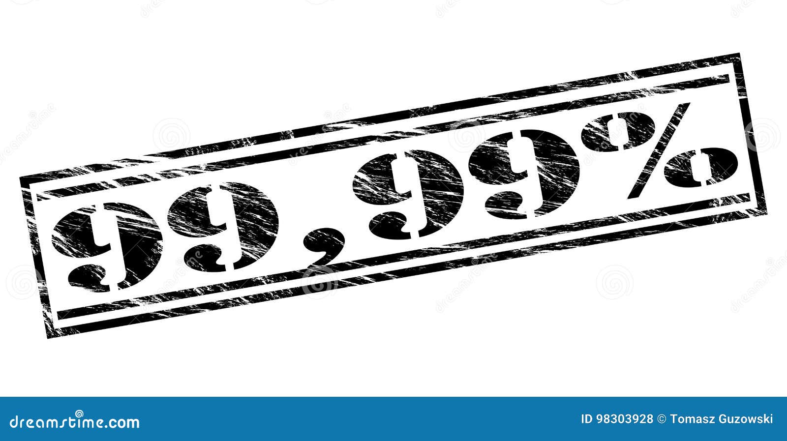 99,99-Prozent-Schwarzstempel Stock Abbildung - Illustration von ...