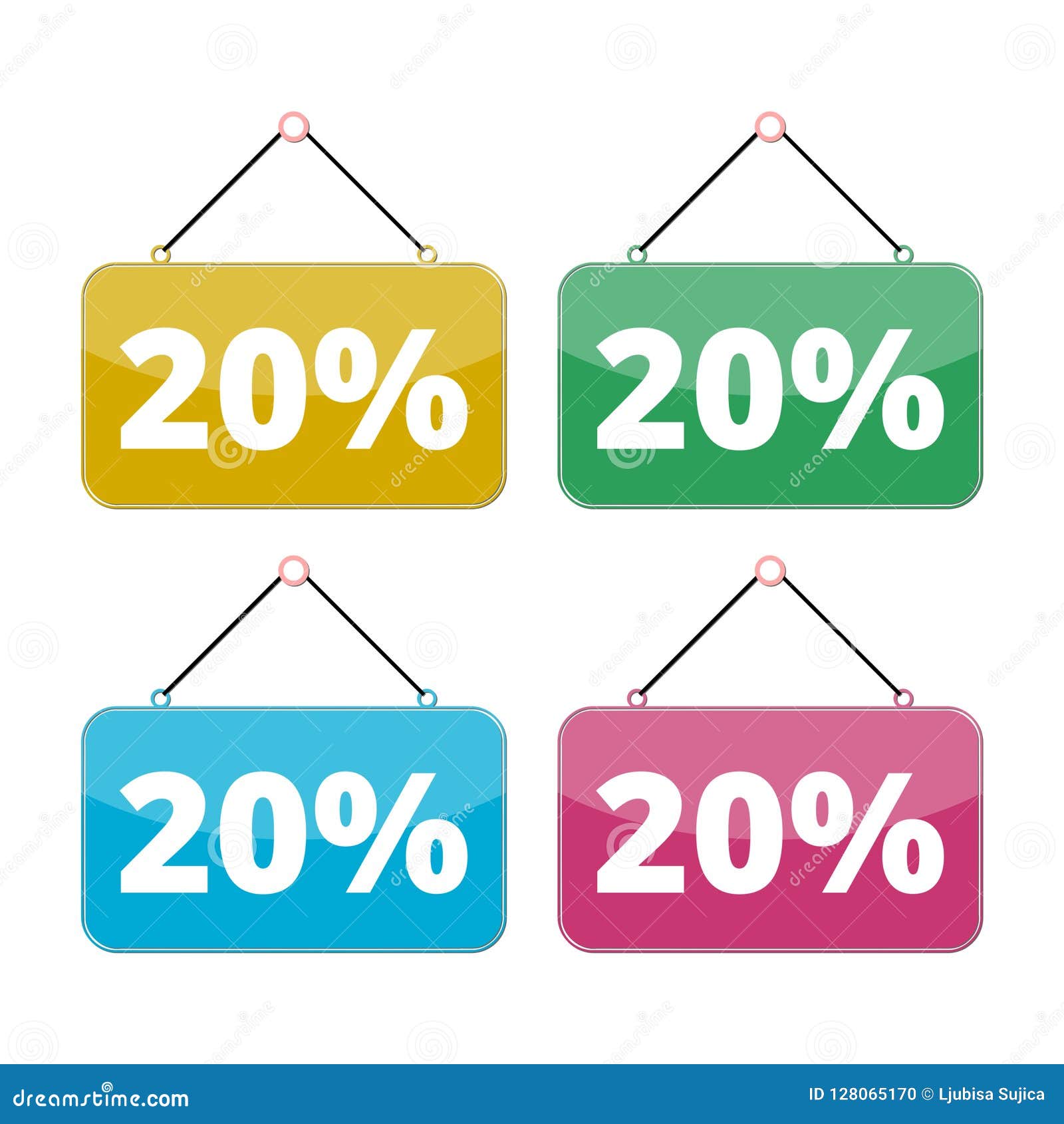 20-Prozent-Verkaufsikonensatz, Rabatt 10% Vektor Abbildung ...