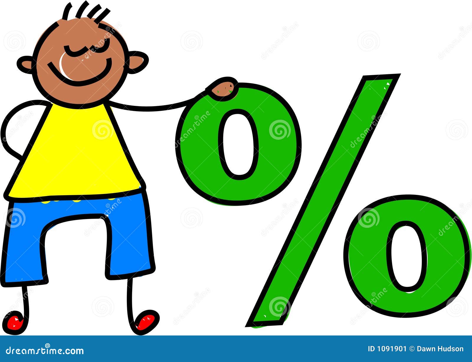 Prozentsatzkind stock abbildung. Illustration von symbole - 1091901