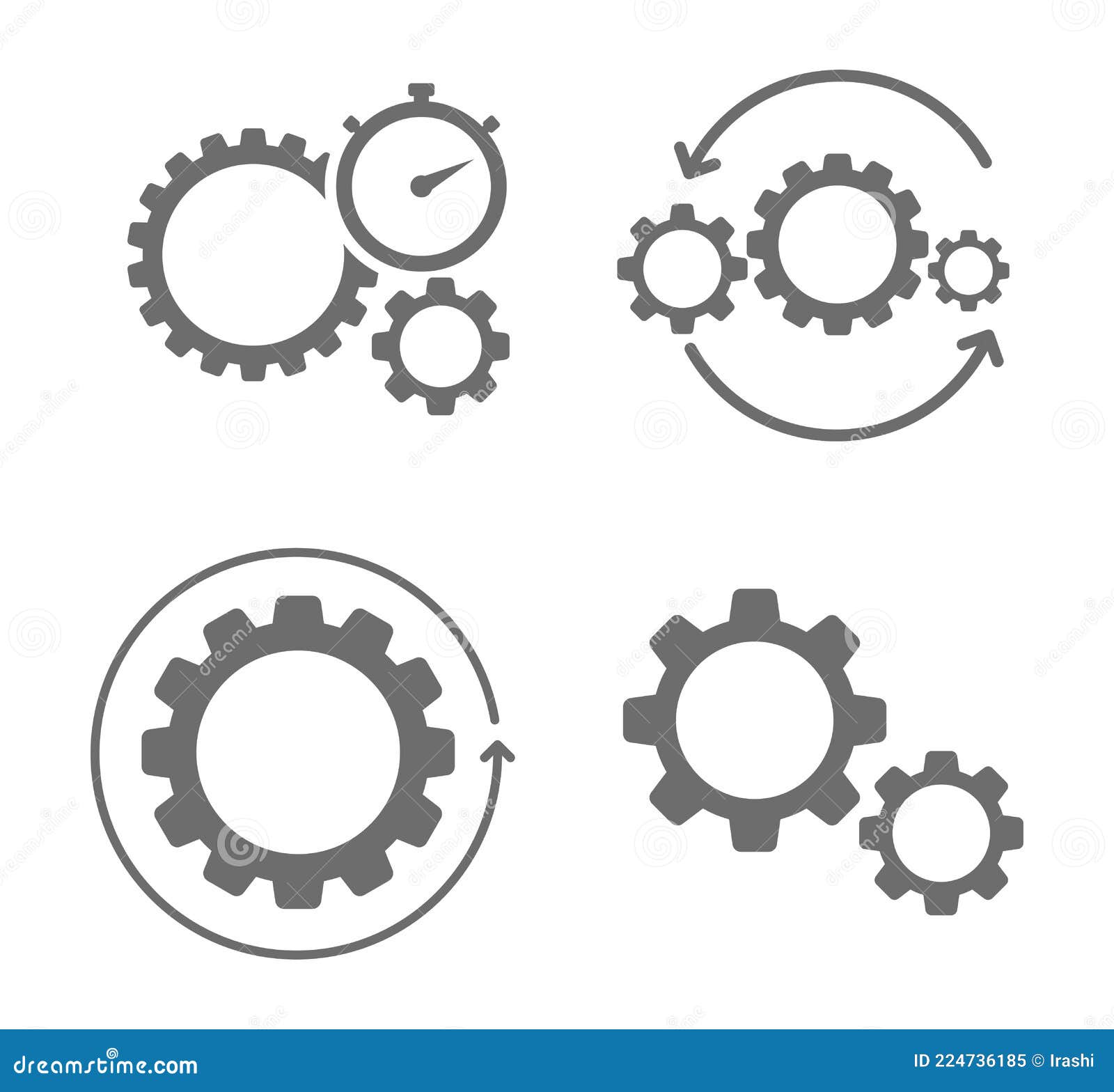 Prozess-Symbol Zahnrad vektor abbildung. Illustration von symbol ...
