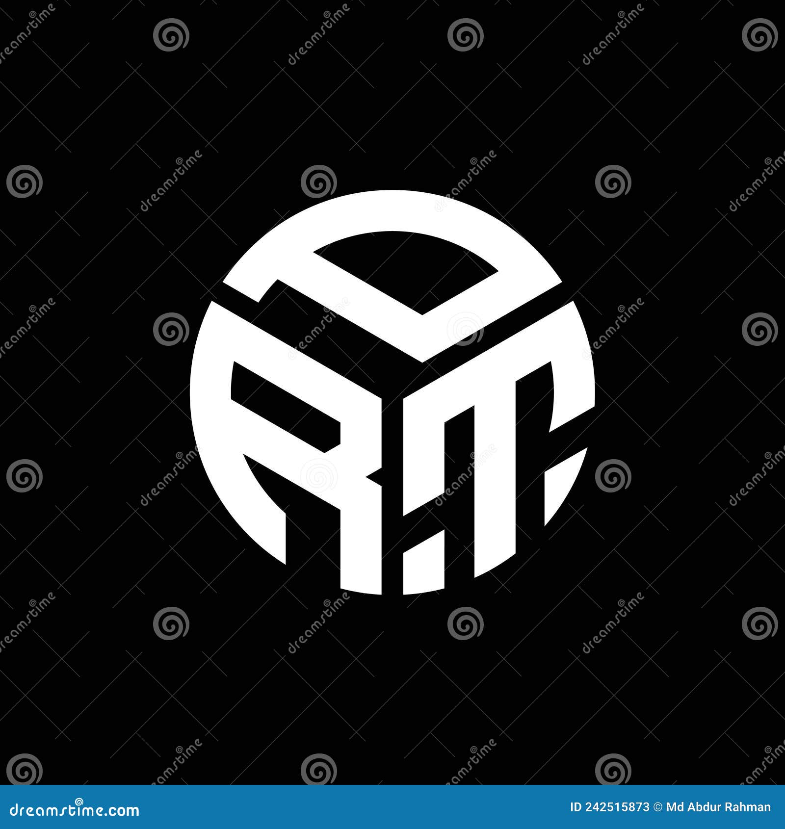 PRT Letter Logo Design On Black Background. PRT Creative Initials ...