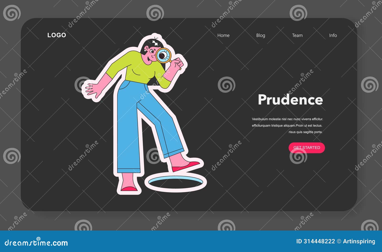 Prudence Concept. Vector Illustration. Stock Vector - Illustration of ...